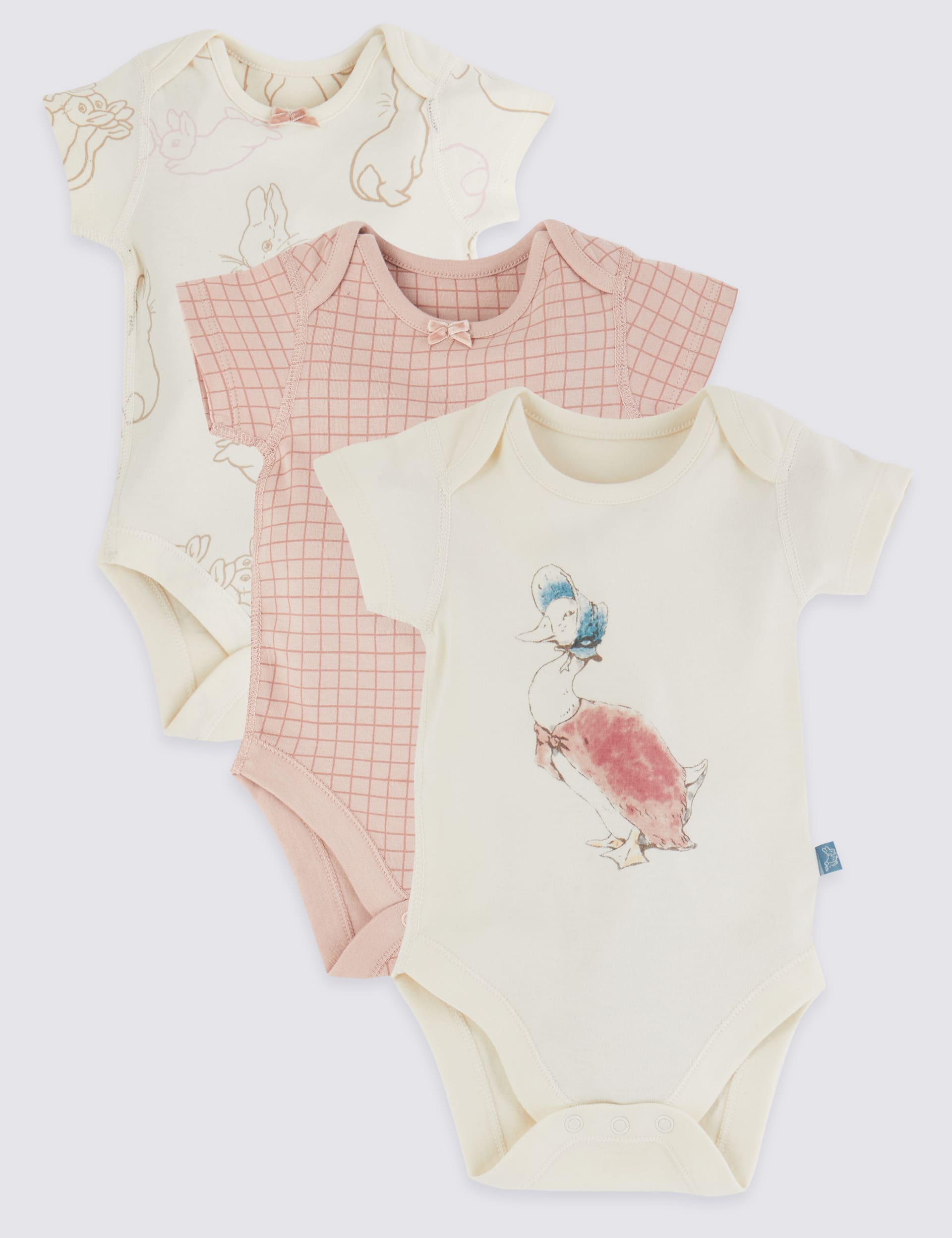 3 Pack Pure Cotton Peter Rabbit™ Bodysuits | M&S IE