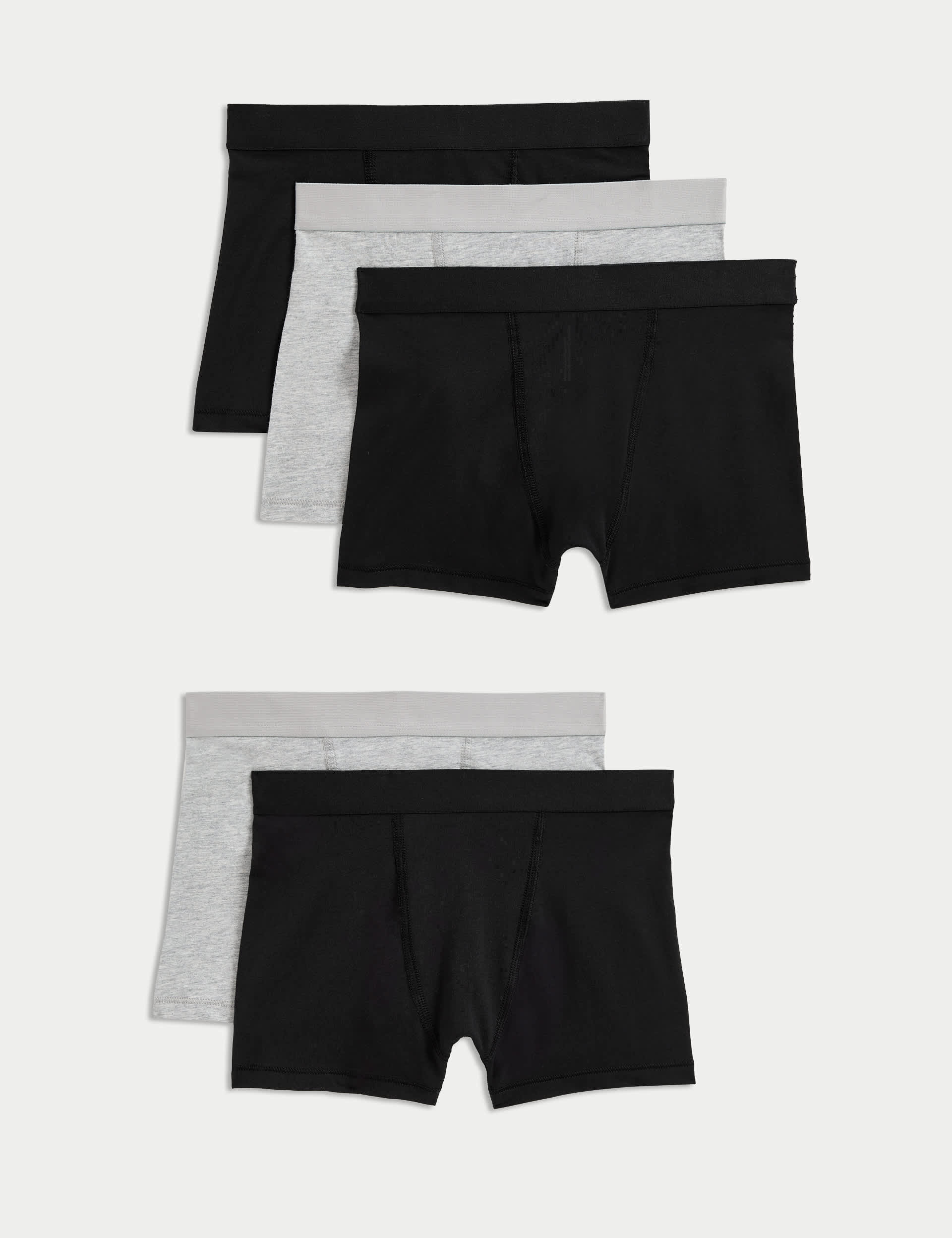 5 Pack Cotton with Stretch Trunks (5-16 Yrs) | M&S