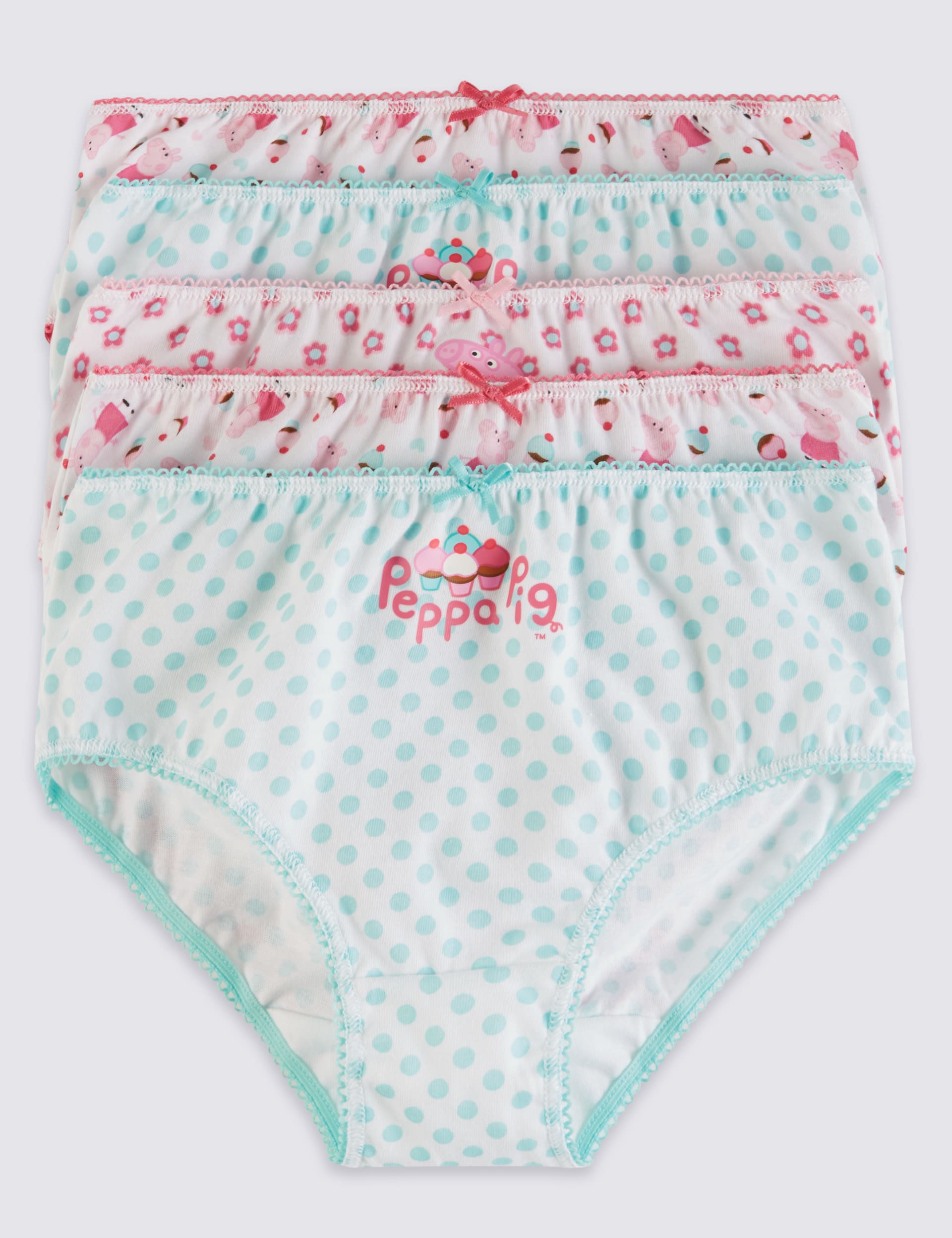 Pure Cotton Peppa Pig™ Briefs (1-12 Years) | M&S