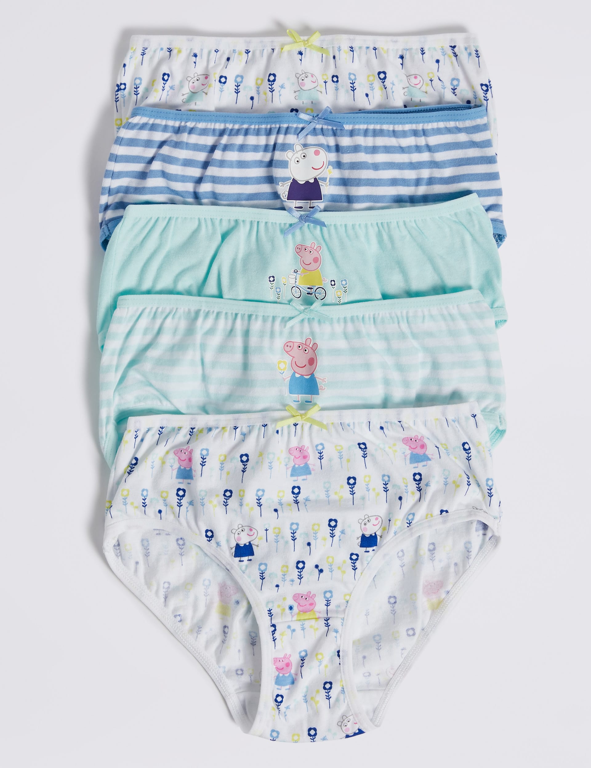 5 Pack Pure Cotton Peppa Pig™ Briefs (18 Months - 8 Years) | M&S IE