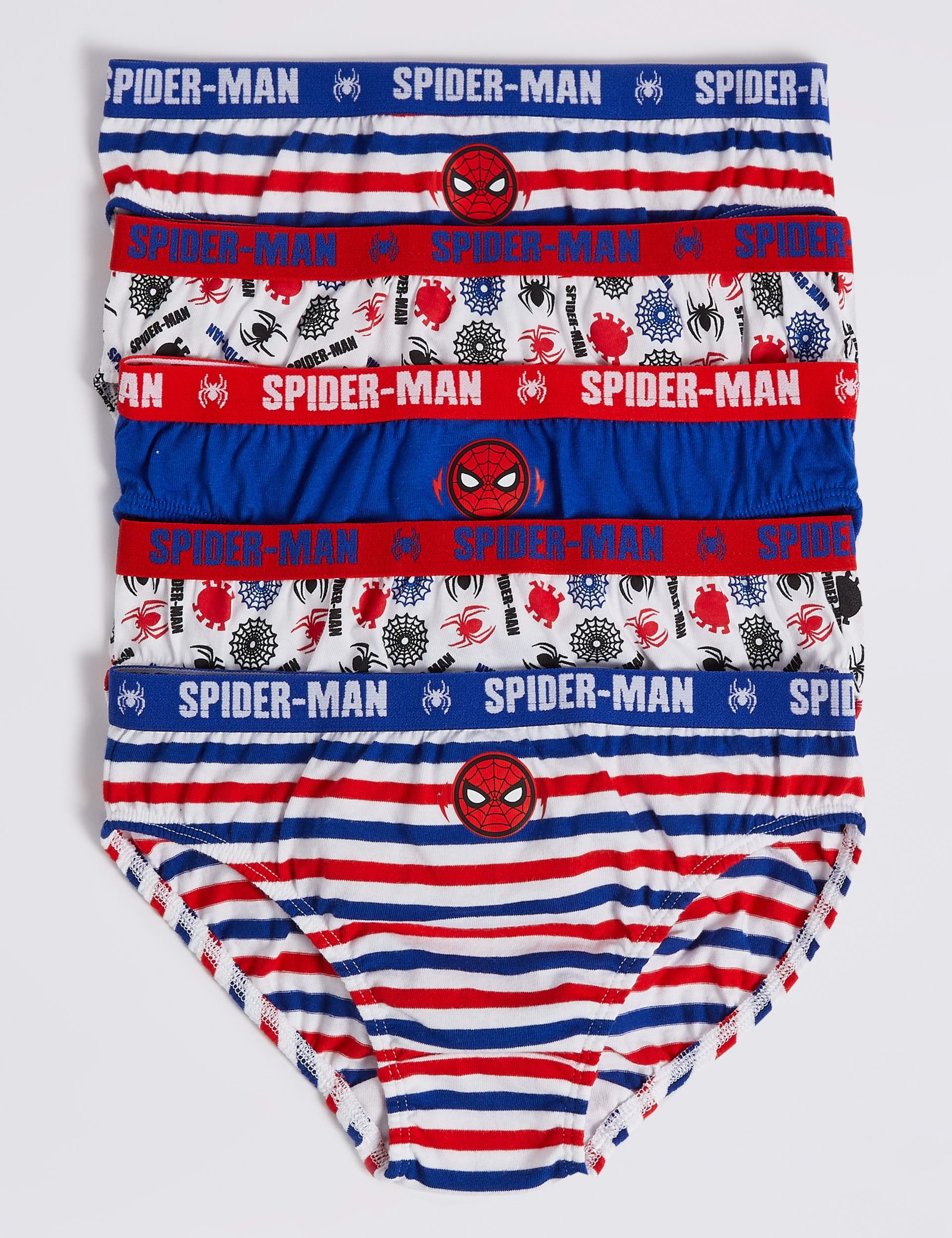 5 Pack Spider-Man™ Briefs (18 Months - 8 Years) | M&S IE