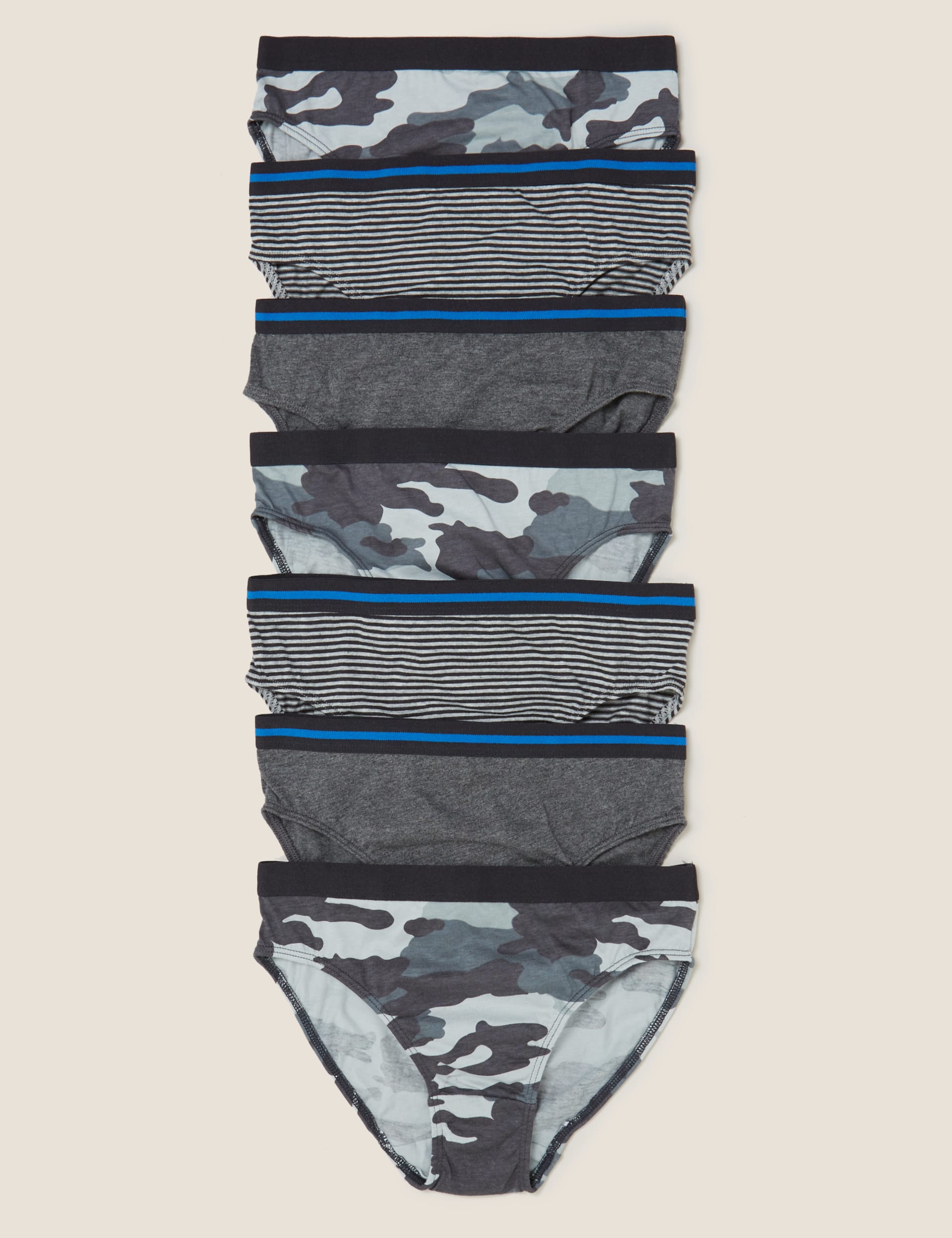 7pk Pure Cotton Patterned Briefs (2-16 Yrs) | M&S IE