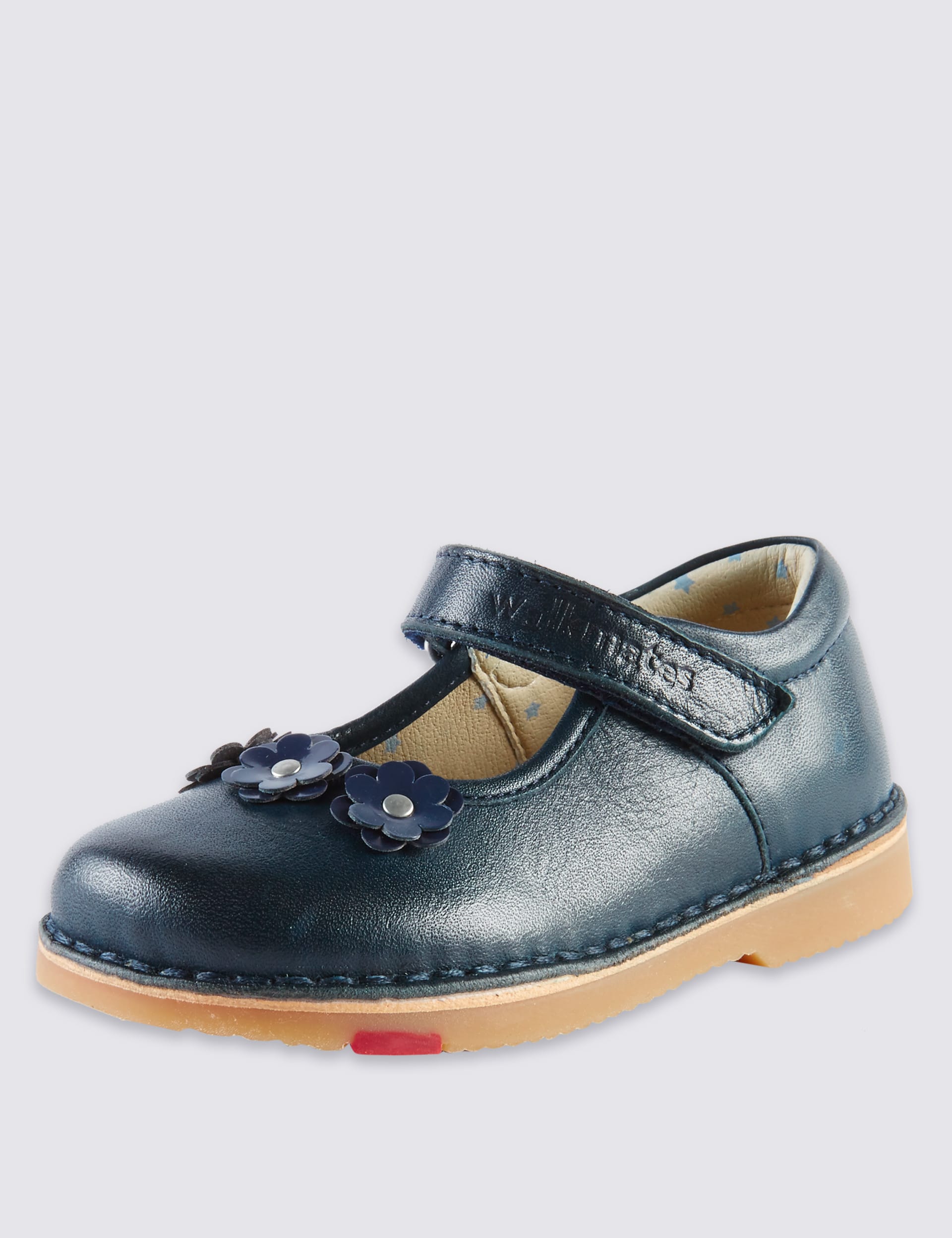Kids' Walkmates Leather Floral Appliqué Cross Bar Shoes | M&S