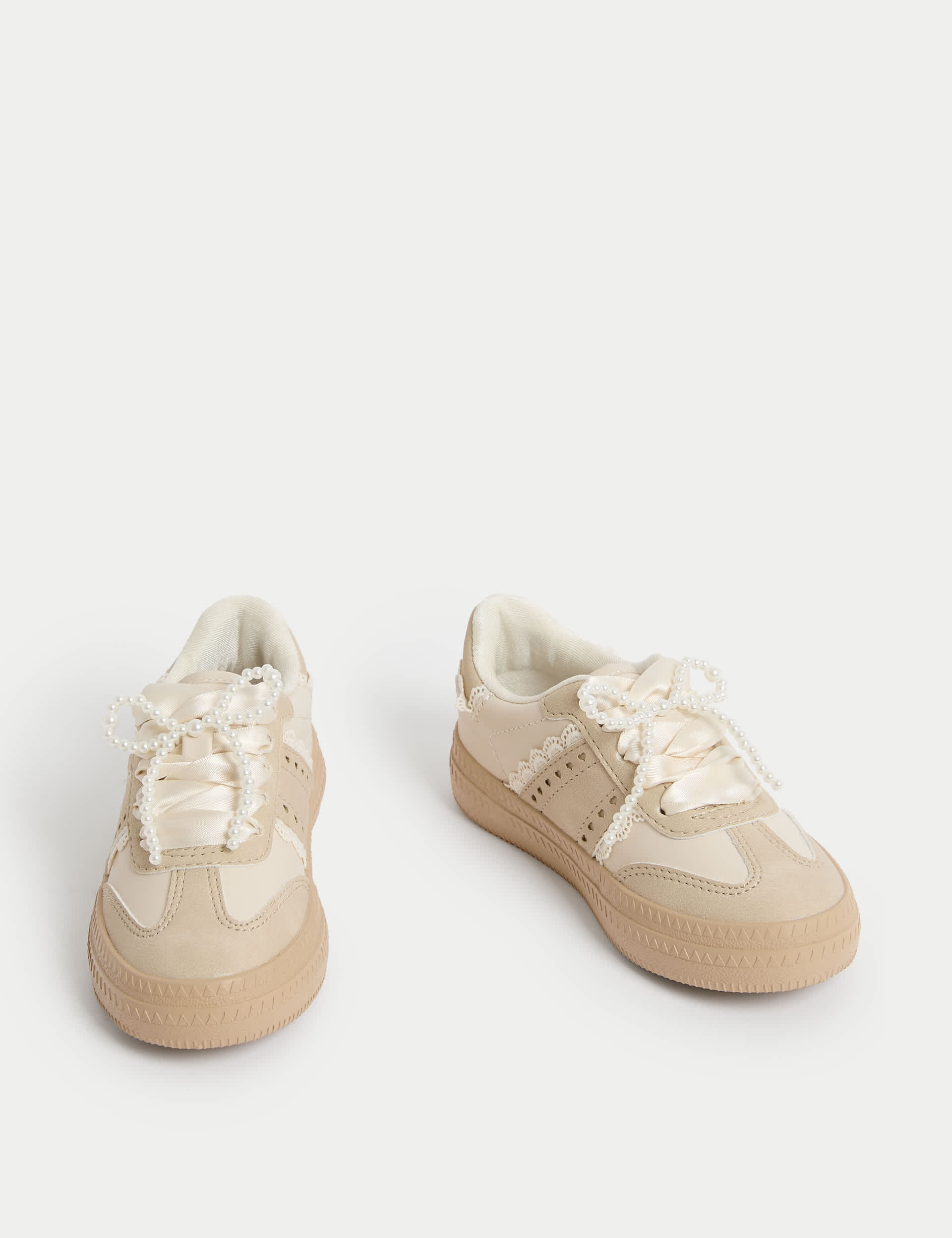 Kids' Lace Detail Trainers (9 Small - 7 Large) | M&S | M&S