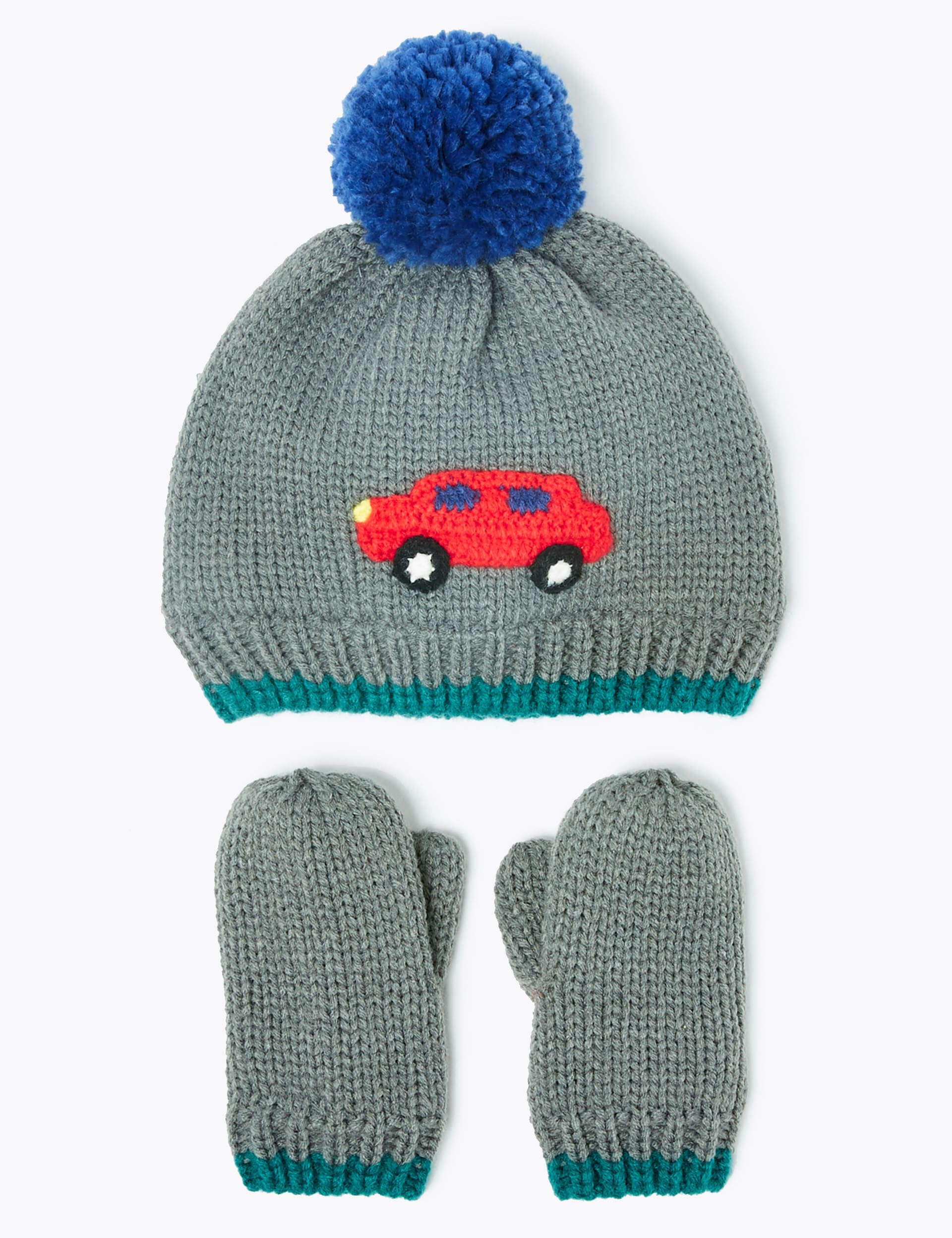 Kids’ Car Hat & Mitten Set (6 Months - 6 Years) | M&S IE