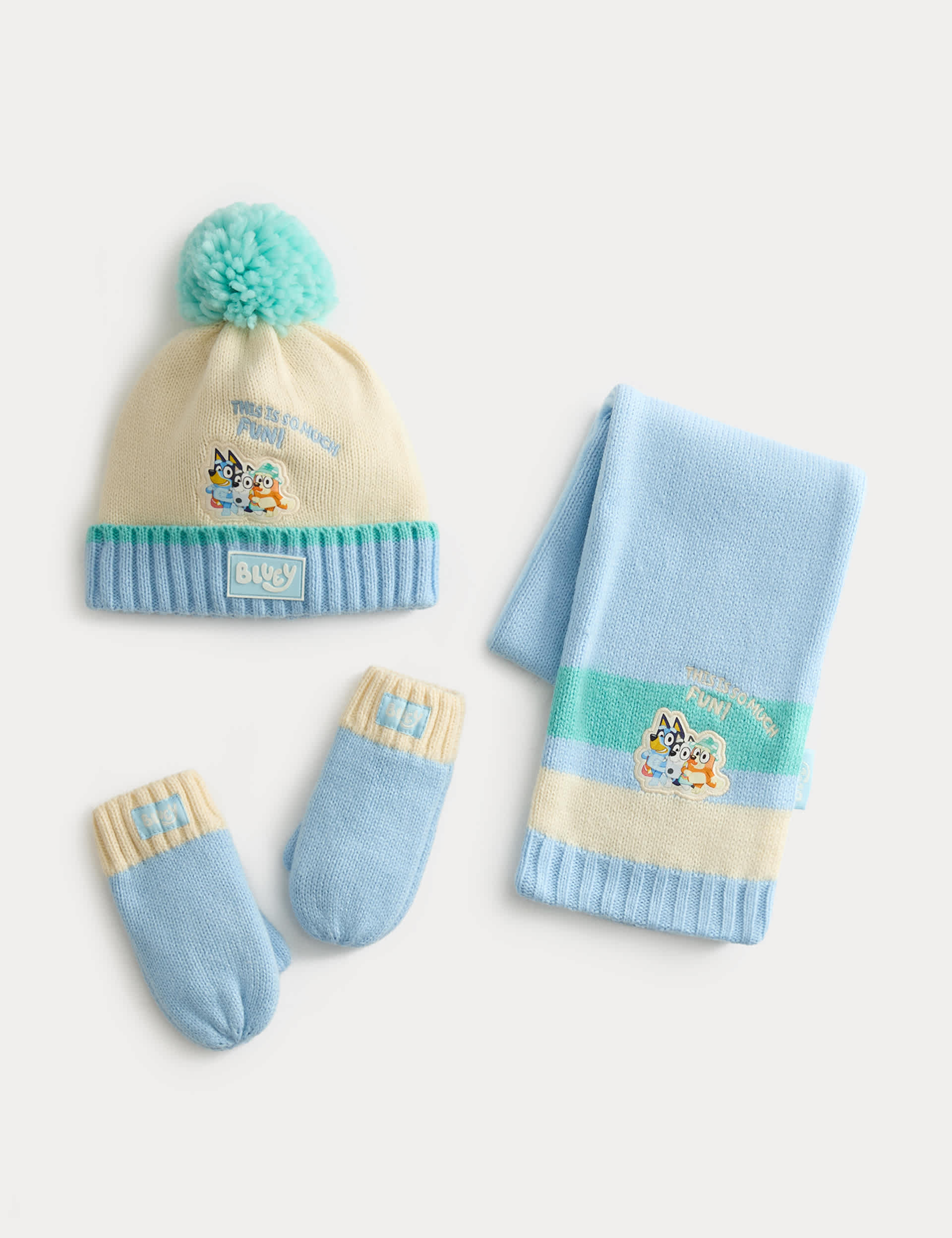 3pc Bluey™ Hat Scarf and Mittens Set (1-6 Yrs) | M&S | M&S