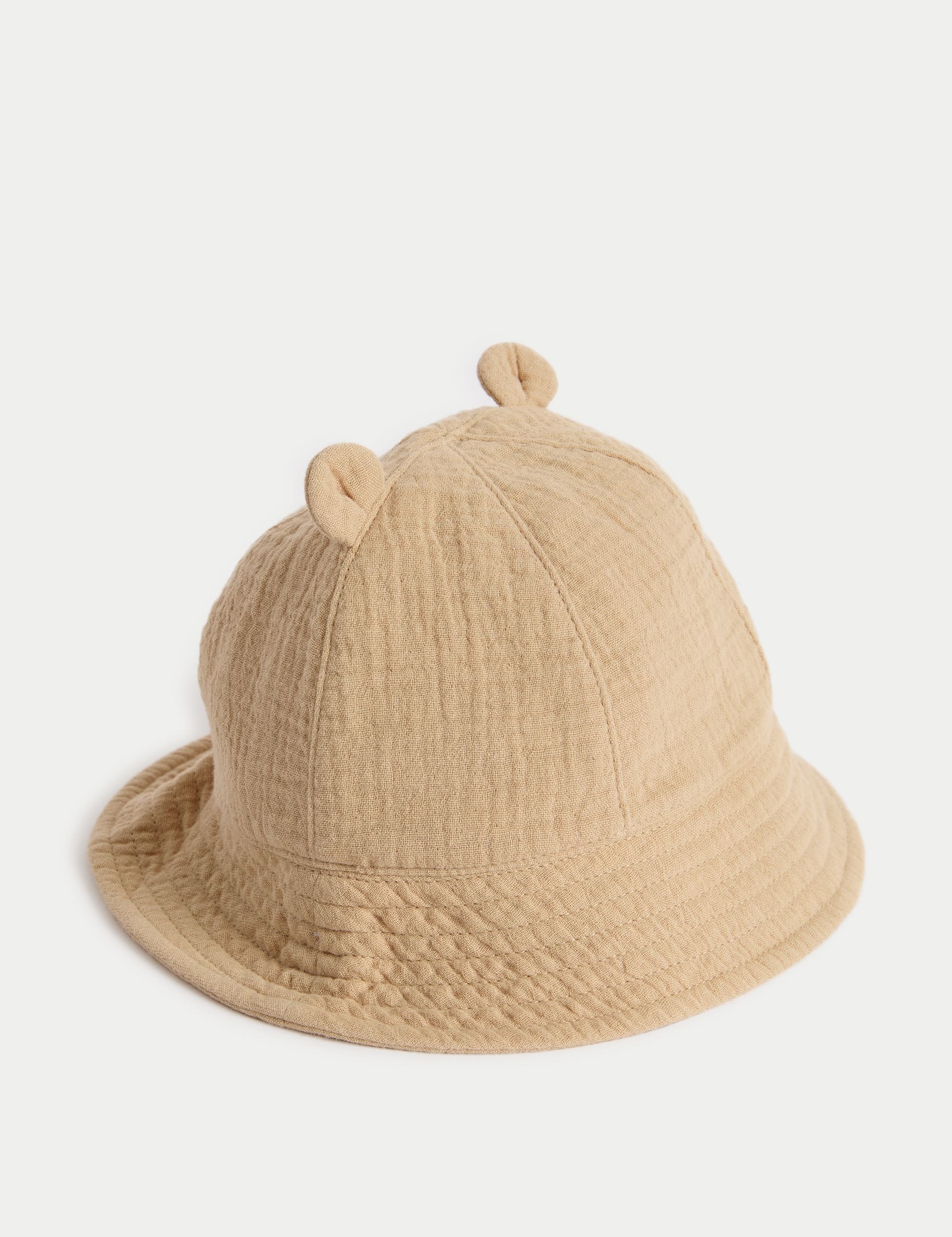 Kids' Pure Cotton Bear Sun Hat (0-3 Yrs) | M&S | M&S