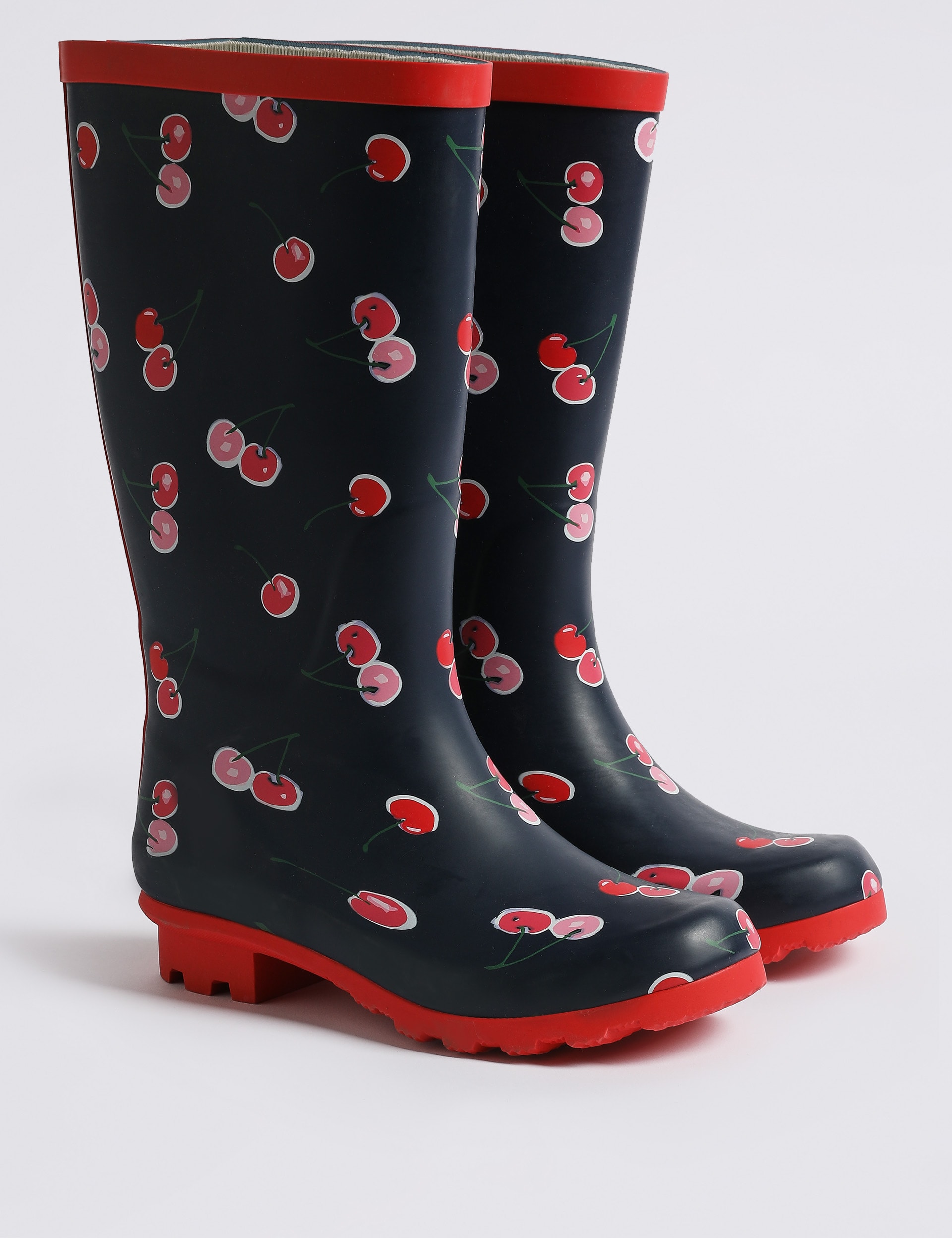 Kids’ Cherry Print Wellies (13 Small - 6 Large) | M&S IE