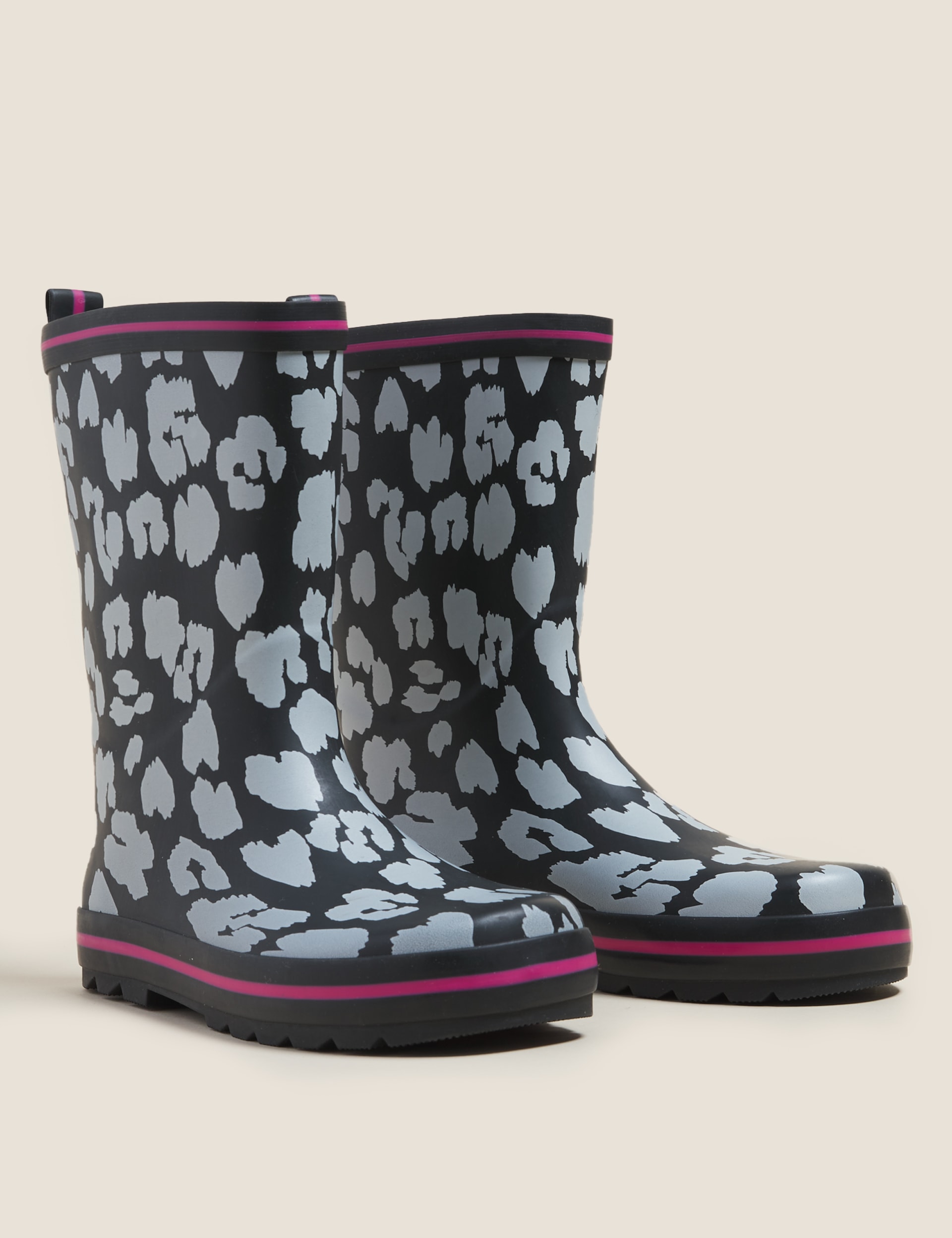 Kids' Leopard Print Wellies (13 Small - 6 Large) | M&S Collection | M&S IE