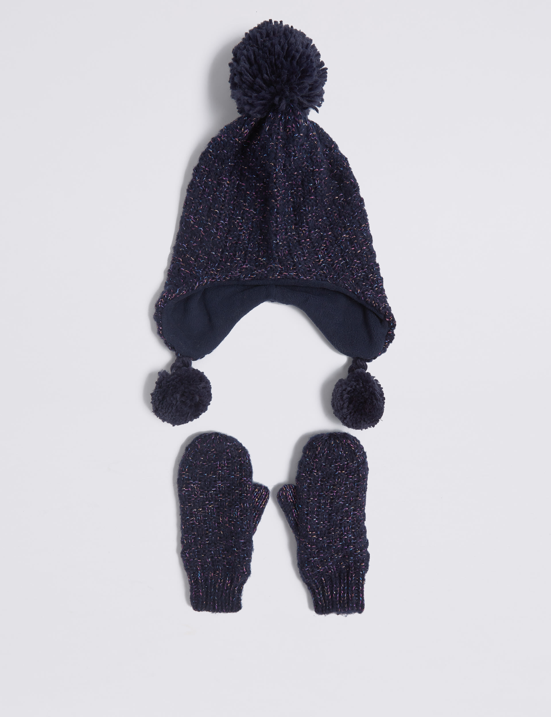 Kids' Trapper Hat & Mittens Set | M&S IE