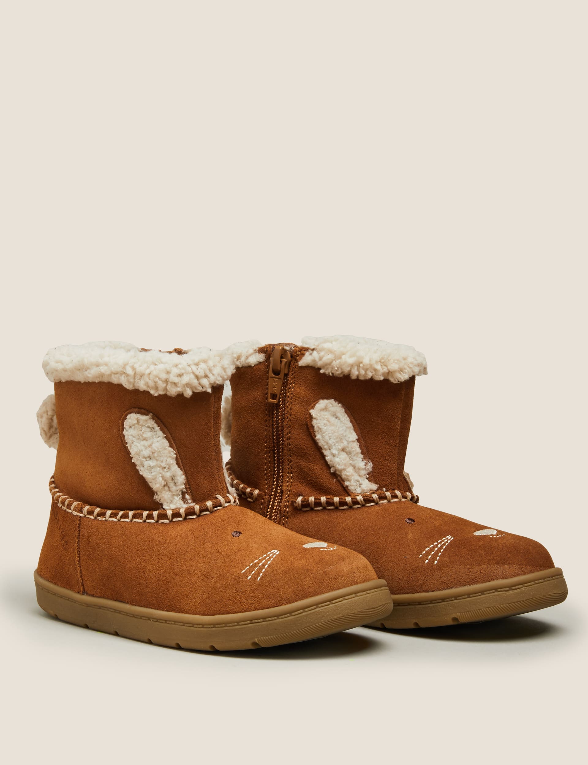 Kids' Suede Rabbit Ankle Boots (4 Small - 12 Small) | Walkmates™ | M&S IE