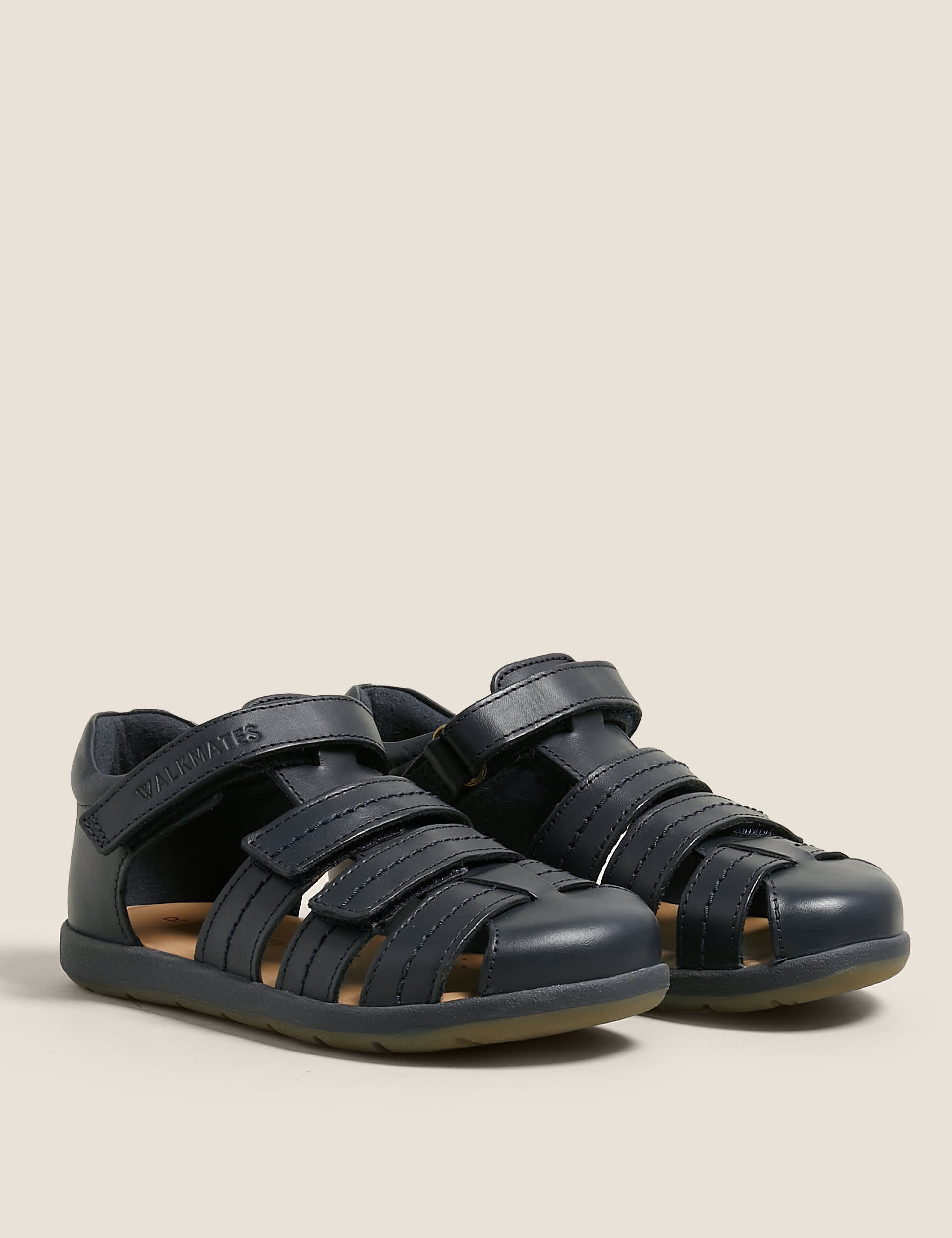 Kids' Leather Riptape Sandals (4 Small - 12 Small) | Walkmates™ | M&S IE