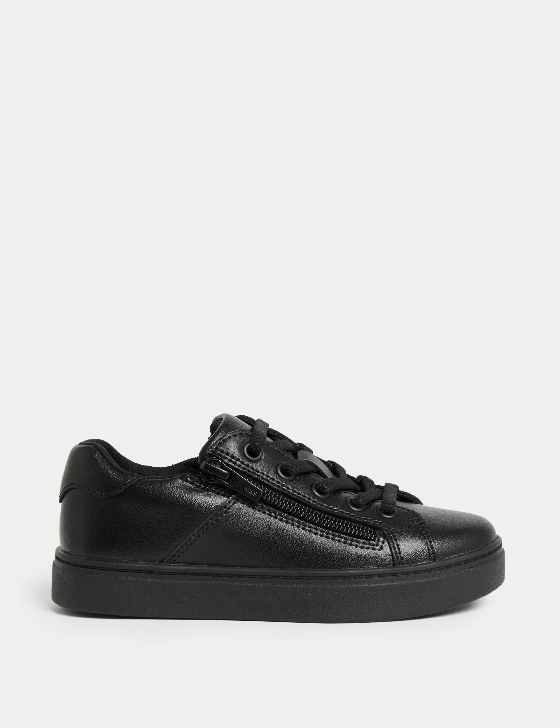 Kids' Leather Zip Fastening School Shoes (8 Small-2 Large) | M&S
