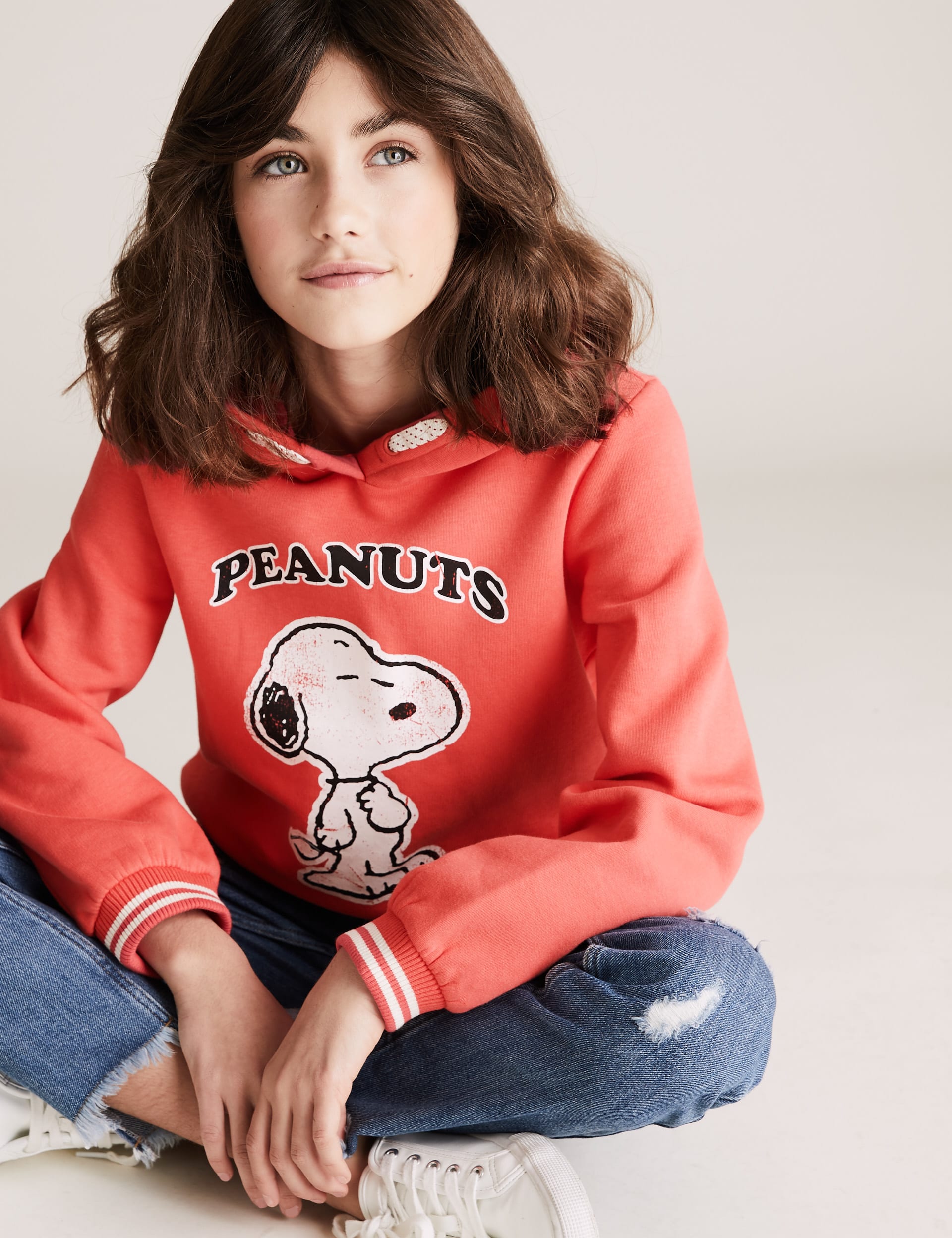 Snoopy™ Peanuts Slogan Hoodie (6-16 Yrs) | M&S IE