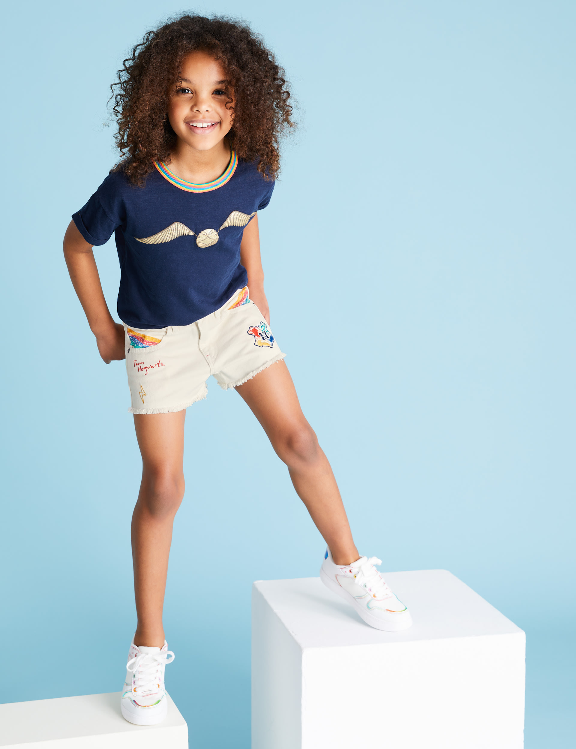 Harry Potter™ Denim Embroidered Shorts (6-16 Yrs) | M&S