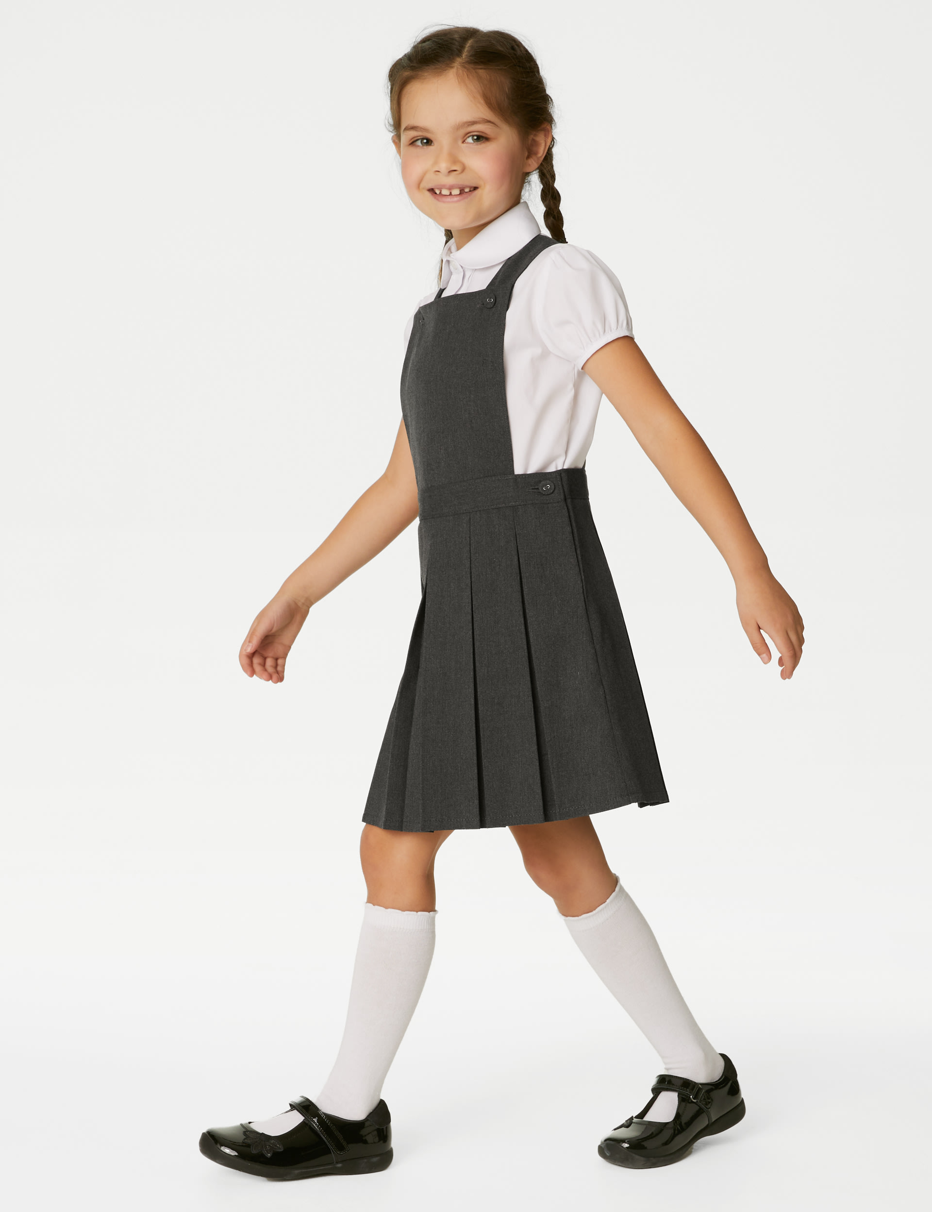 Grey School Pinafores | M&S