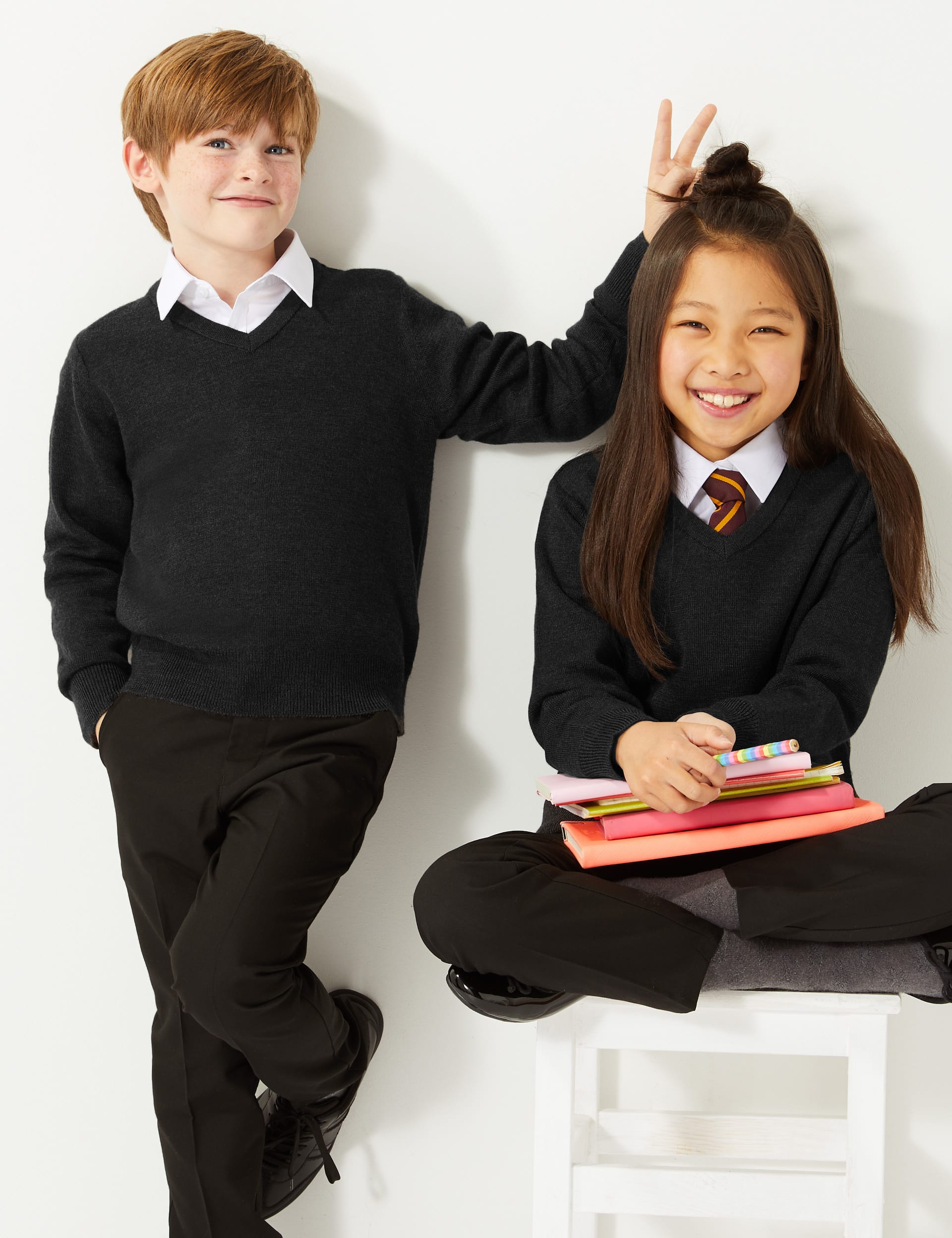 Unisex Wool Blend School Jumper | M&S IE