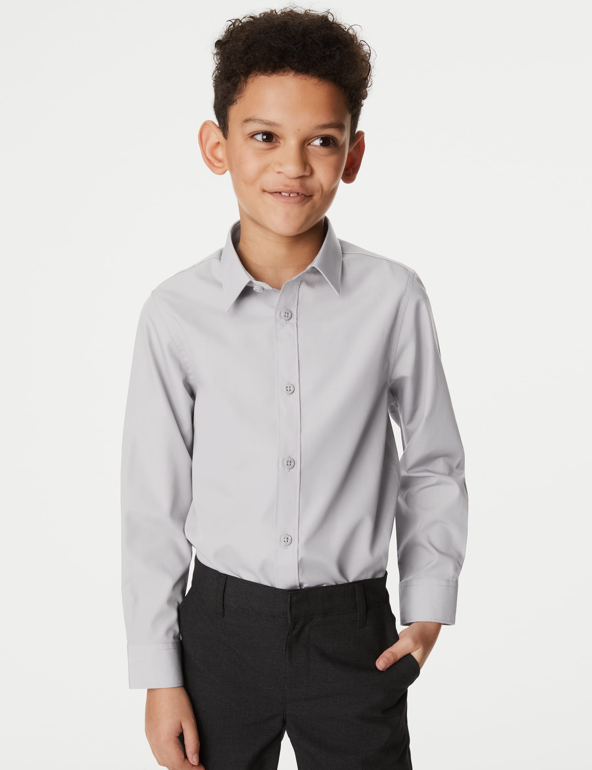 Grey School Shirts at M&S