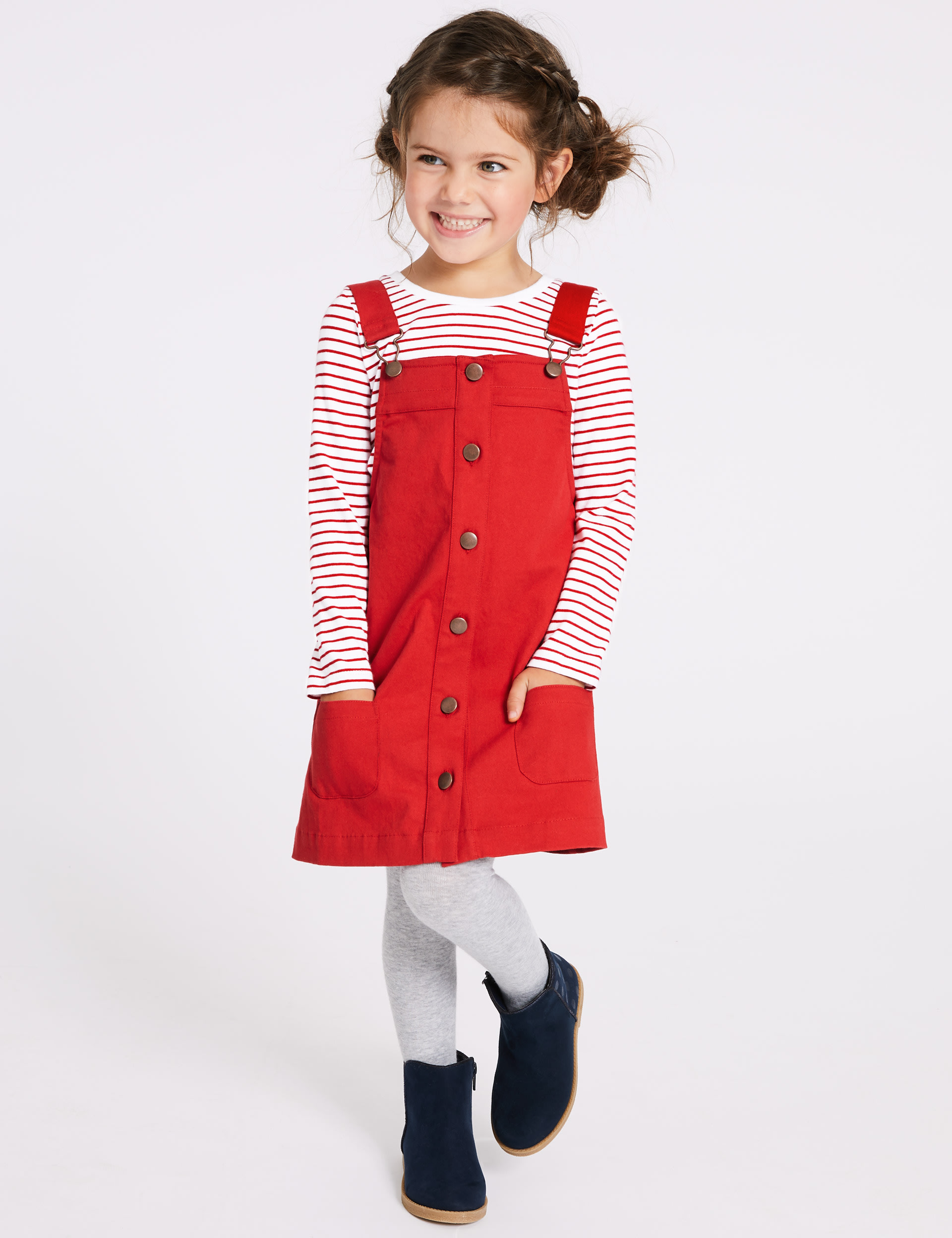 2 Piece Pinny & T-Shirt Outfit (3 Months - 7 Years) | M&S