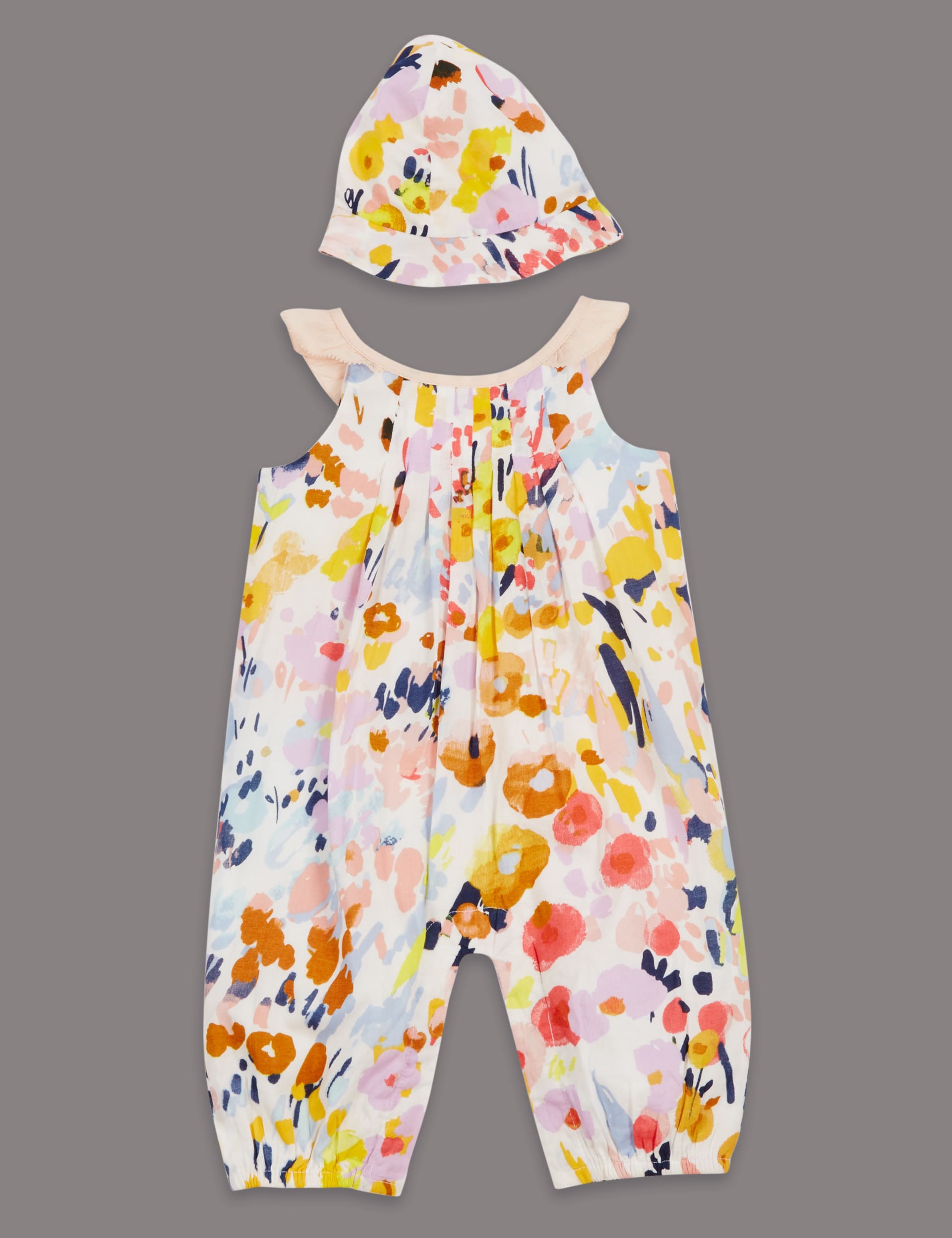 Louise Wilkinson Abstract Print Romper & Hat with Modal | Autograph | M&S