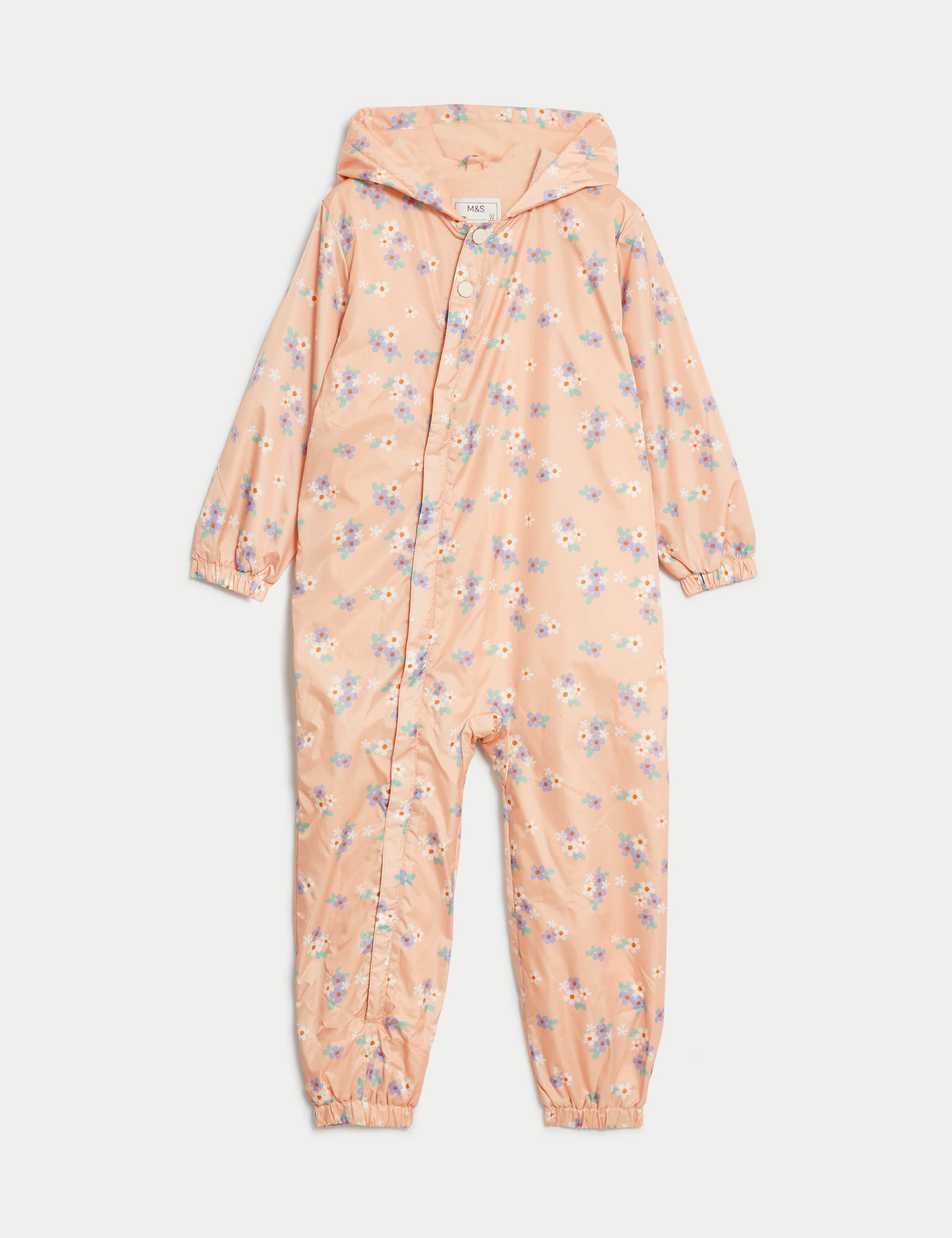 Ditsy Floral Hooded Puddlesuit (3-5 Yrs) | M&S | M&S