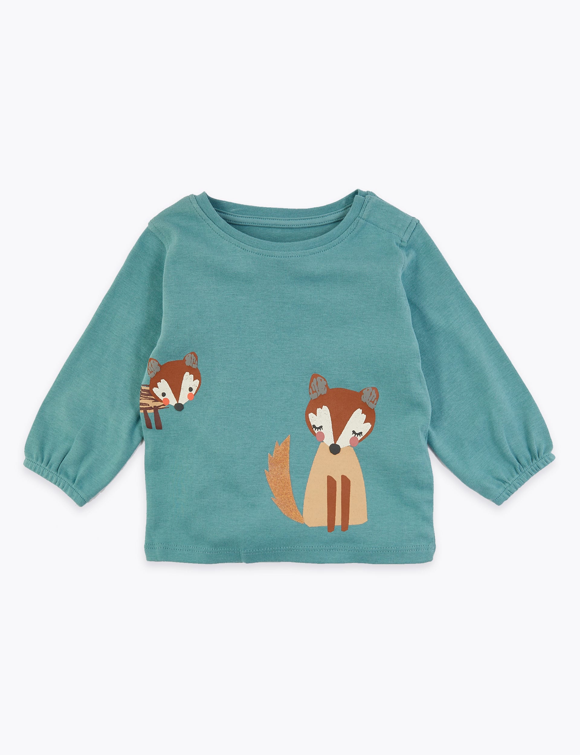 Cotton Fox Print Top | M&S IE