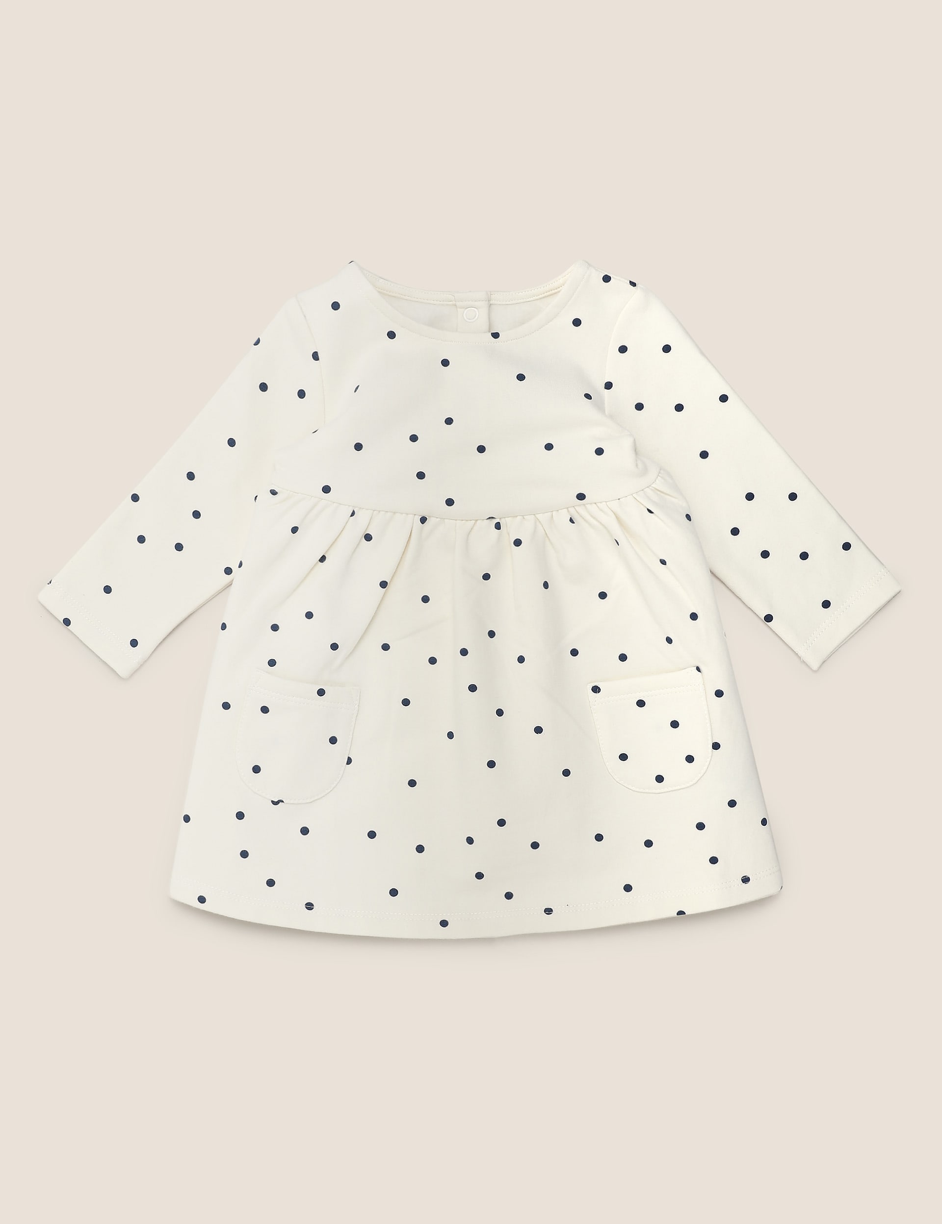 Cotton Jersey Spotted Dress (0-3 Yrs) | M&S