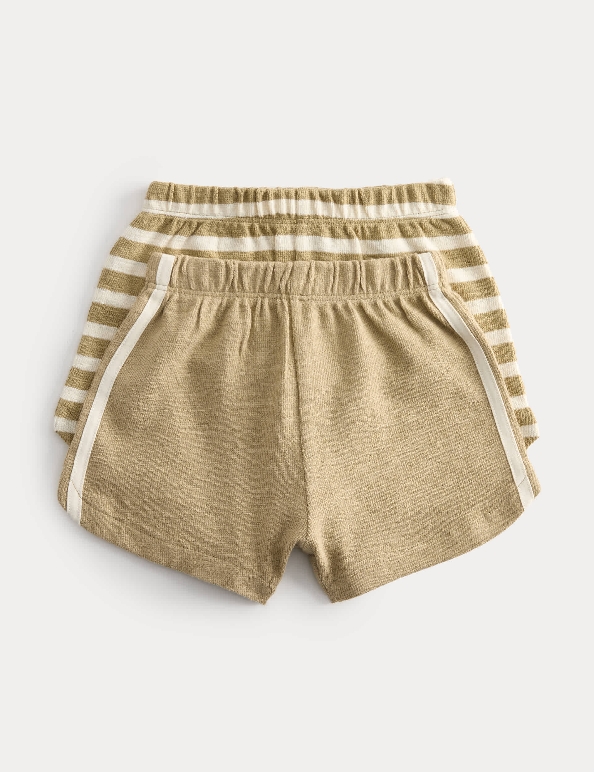 2 Pack Pure Cotton Side Stripe Shorts (0-5 Yrs) | M&S | M&S