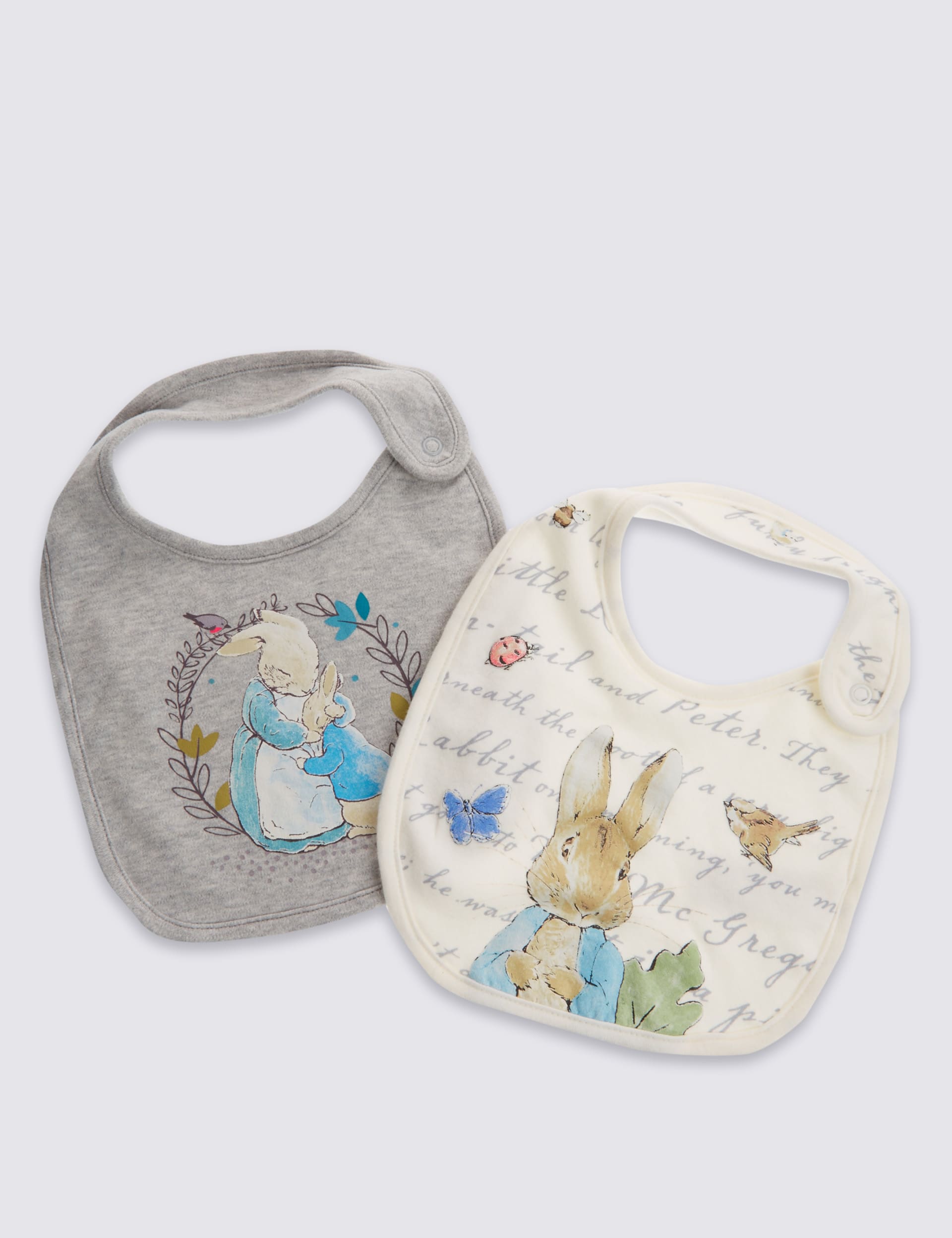2 Pack Pure Cotton Peter Rabbit™ Bibs | M&S