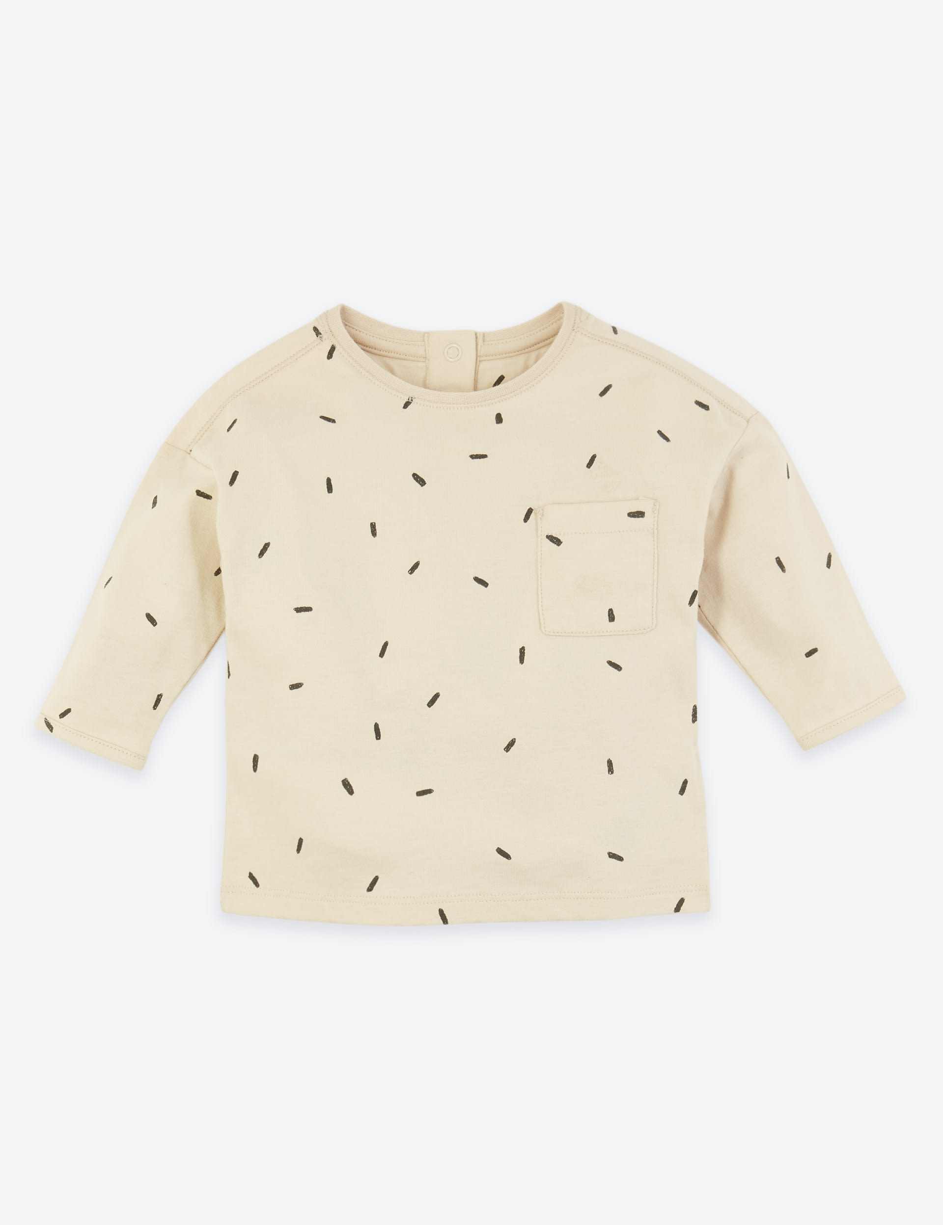 Organic Pure Cotton Dash Print Top (7lbs-3 Yrs) | M&S