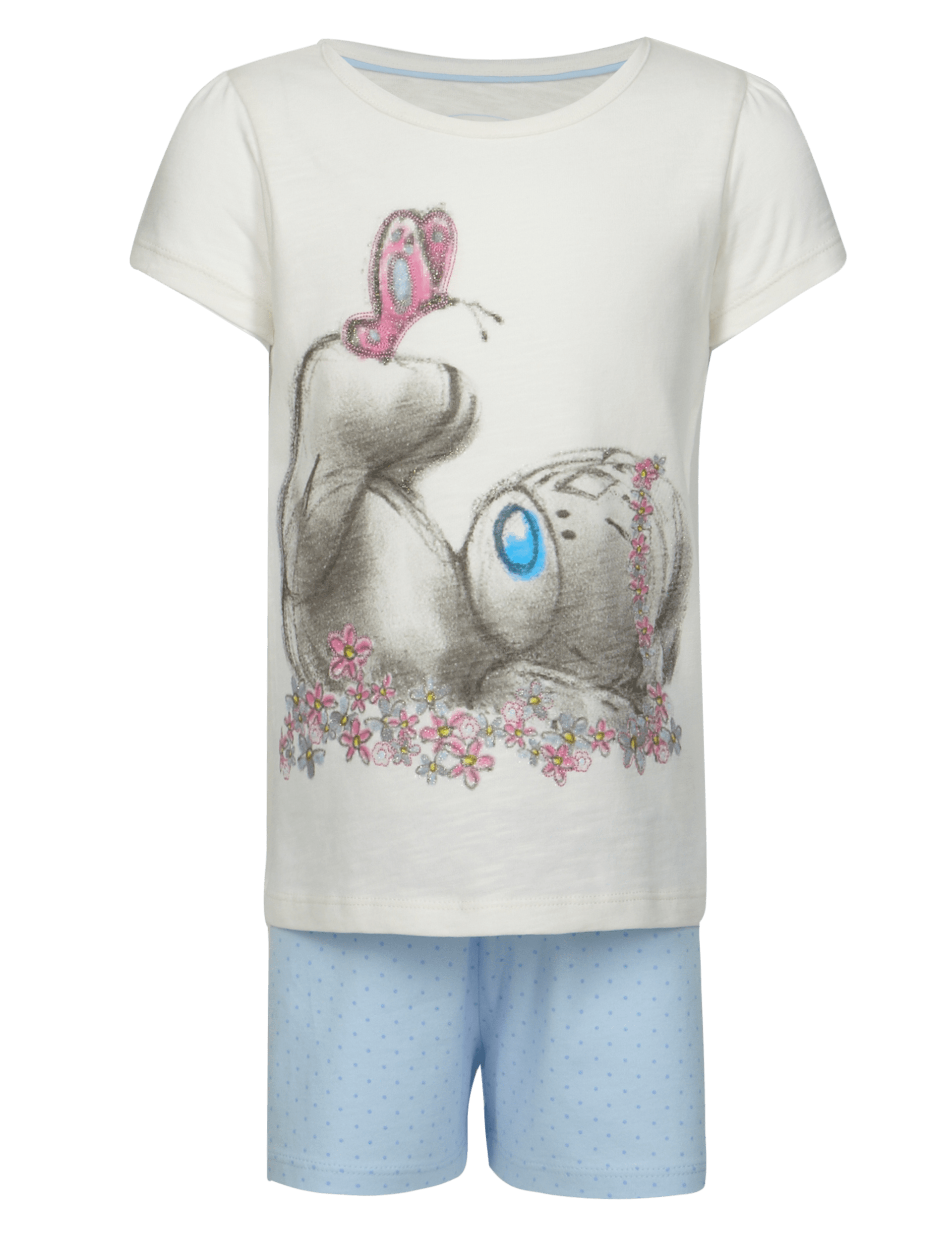Pure Cotton Spotted Tatty Teddy Short Pyjamas (1-7 Years) | M&S