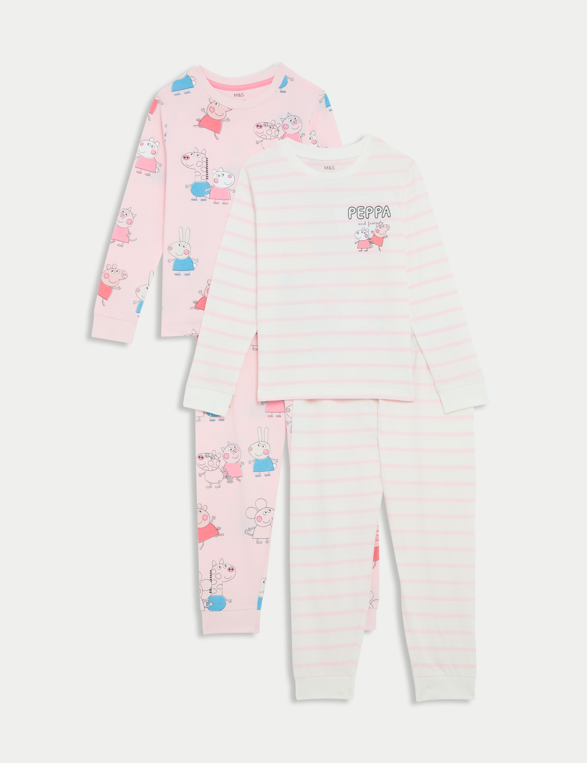 2 Pack Pure Cotton Peppa Pig™ Pyjamas (1-7 Yrs) | M&S | M&S