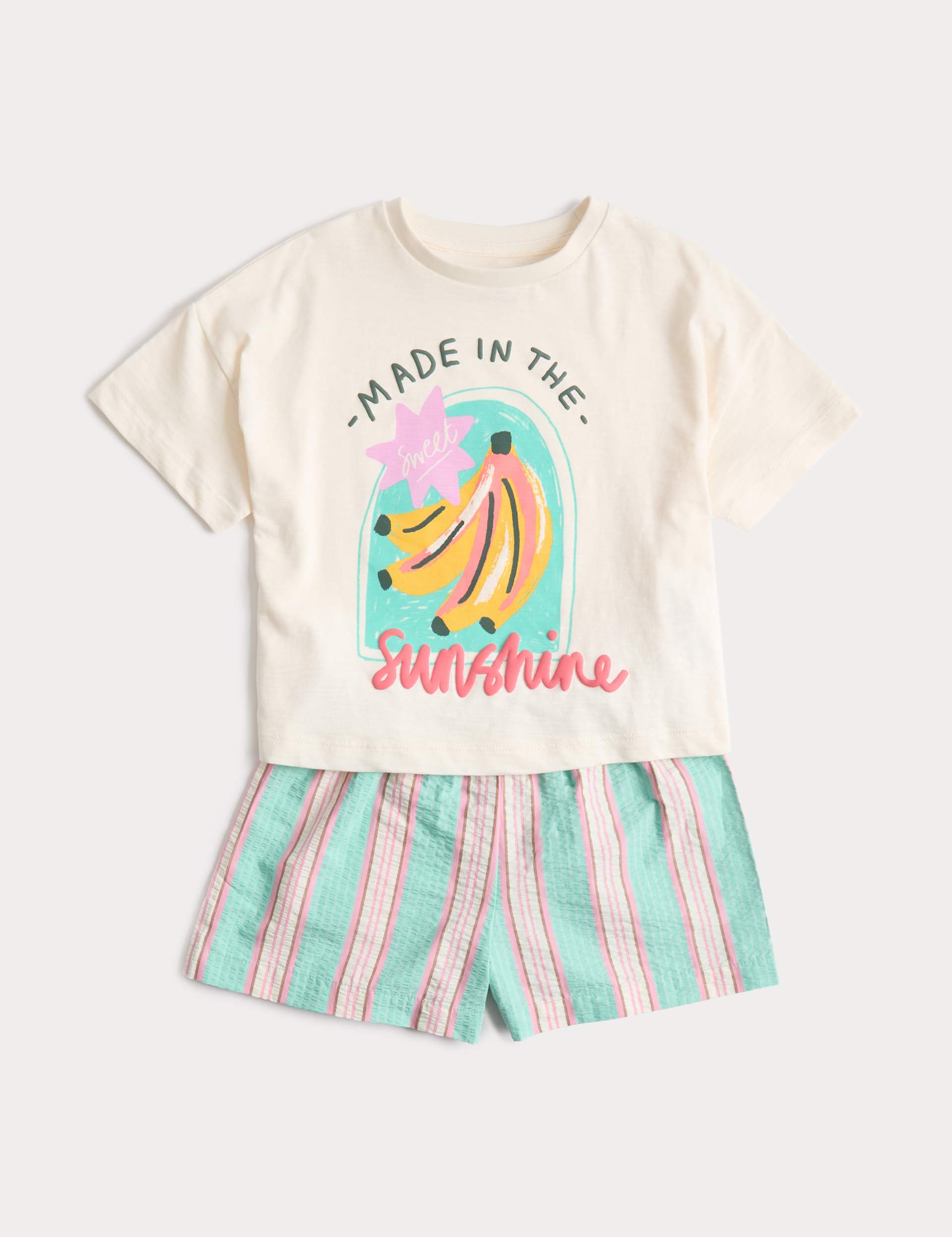 Pure Cotton Banana Pyjamas (1-8 Yrs) | M&S