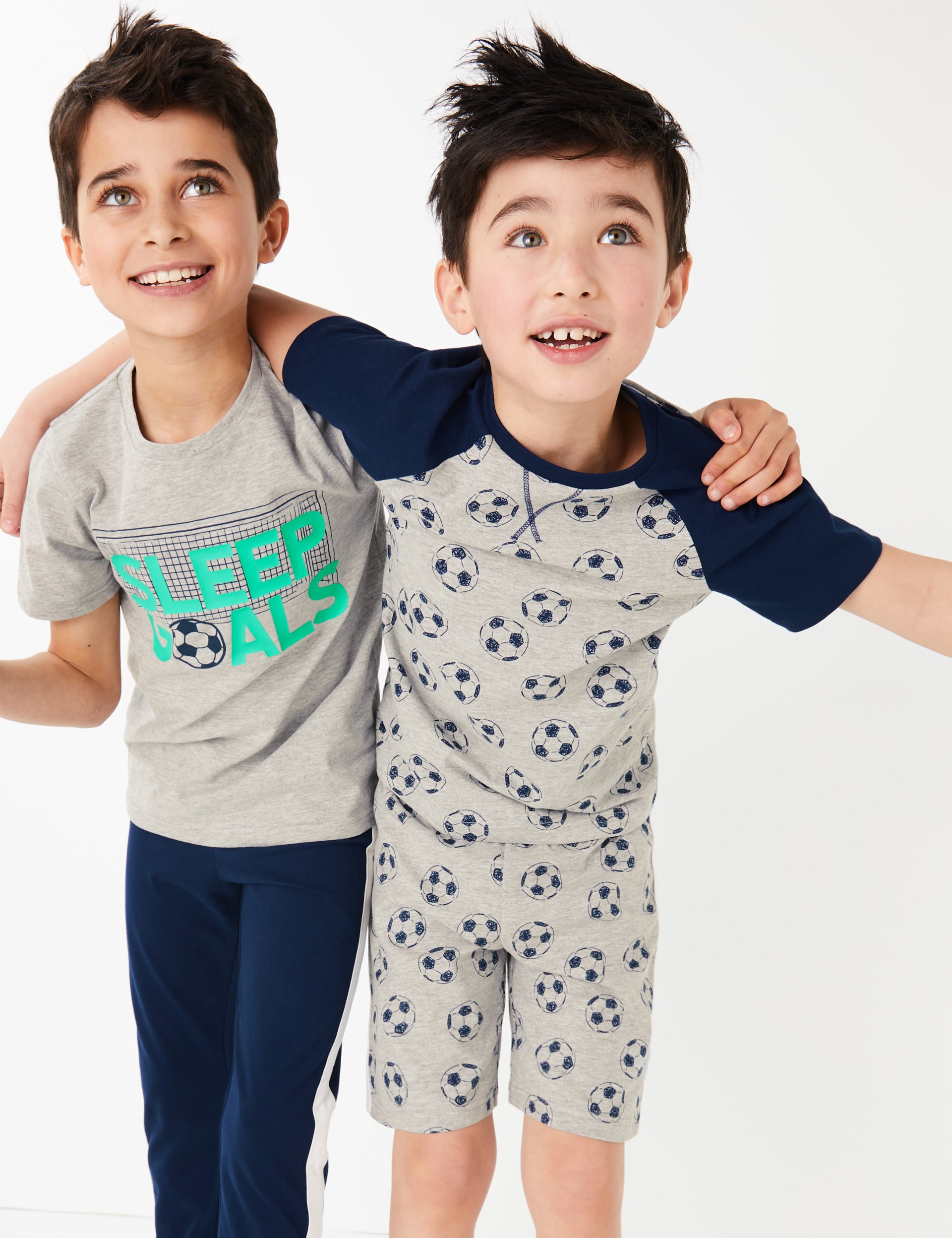 2 Pack Football Print Pyjama Sets (6-16 Yrs) | M&S IE