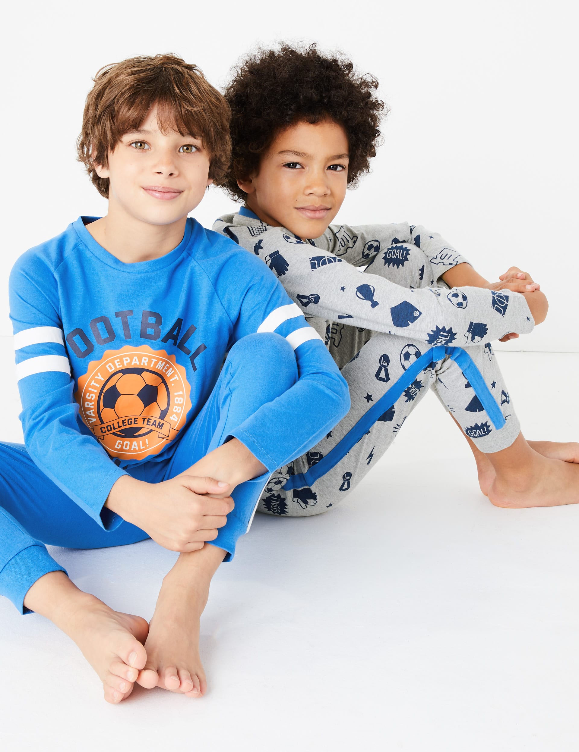 2 Pack Football Print Pyjama Sets 6 16 Years Mands