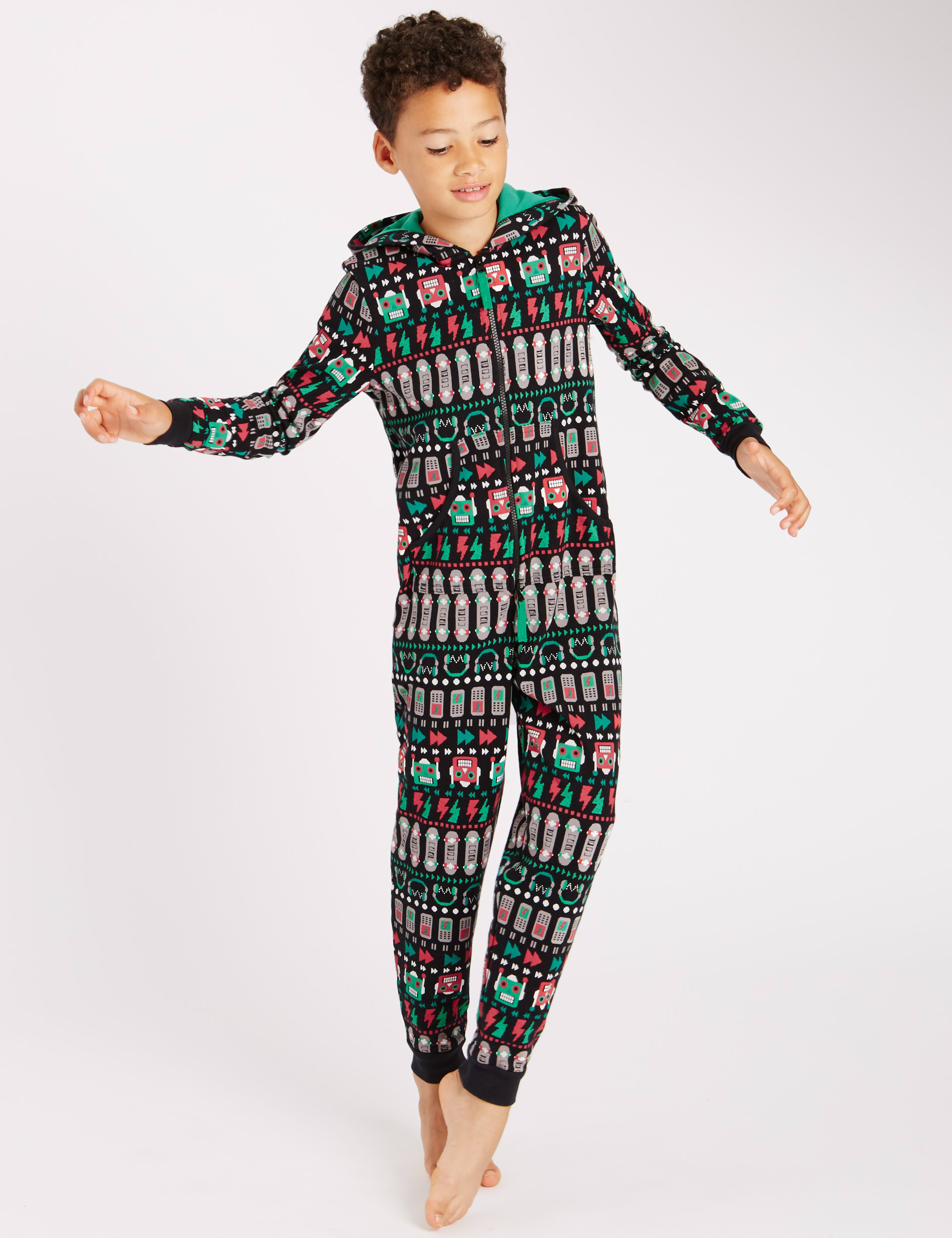 Robot Fairisle Onesie (6-16 Years) | M&S