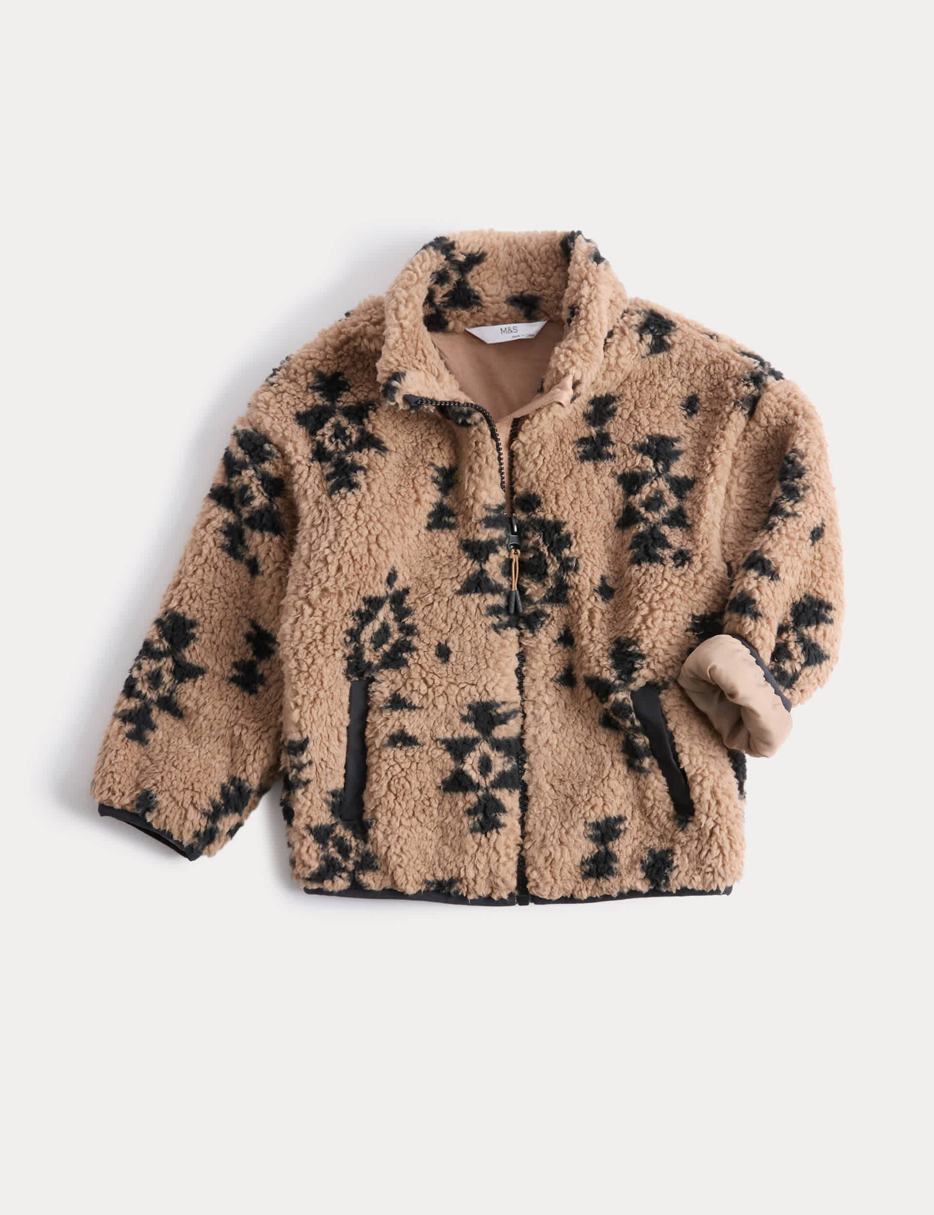 Borg Patterned Fleece Jacket (2-8 Yrs) | M&S | M&S