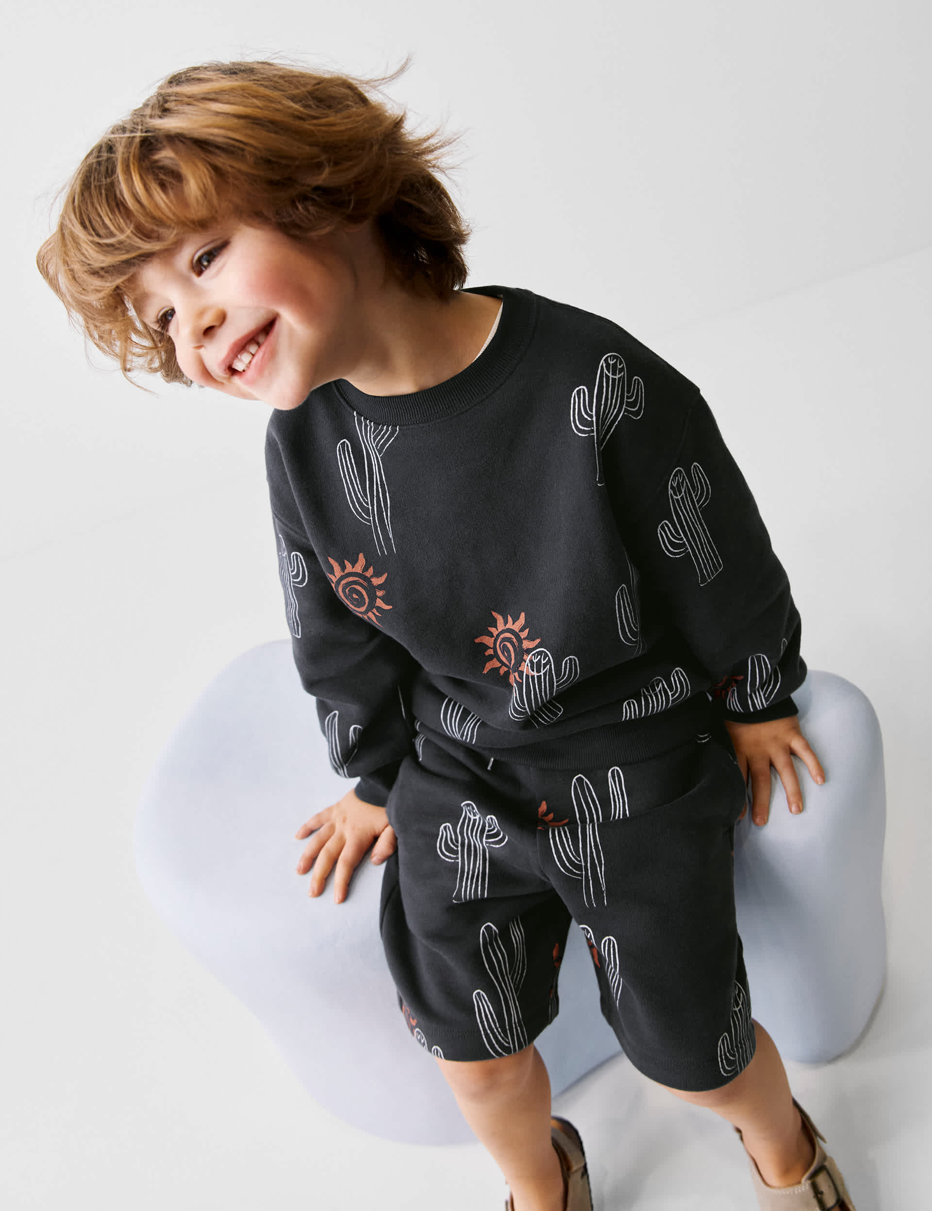 Cotton Rich Cactus Sweatshirt (2-8 Yrs) | M&S Collection | M&S IE