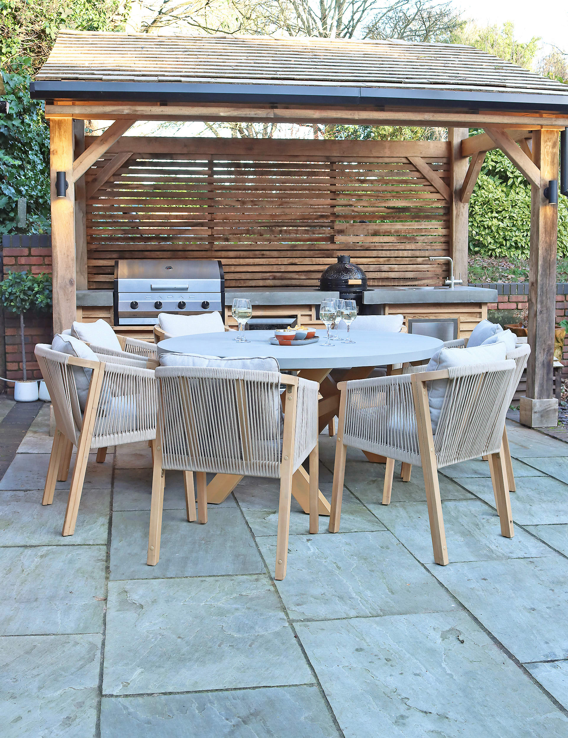 Luna 8 Seater Garden Table & Chairs | Royalcraft | M&S