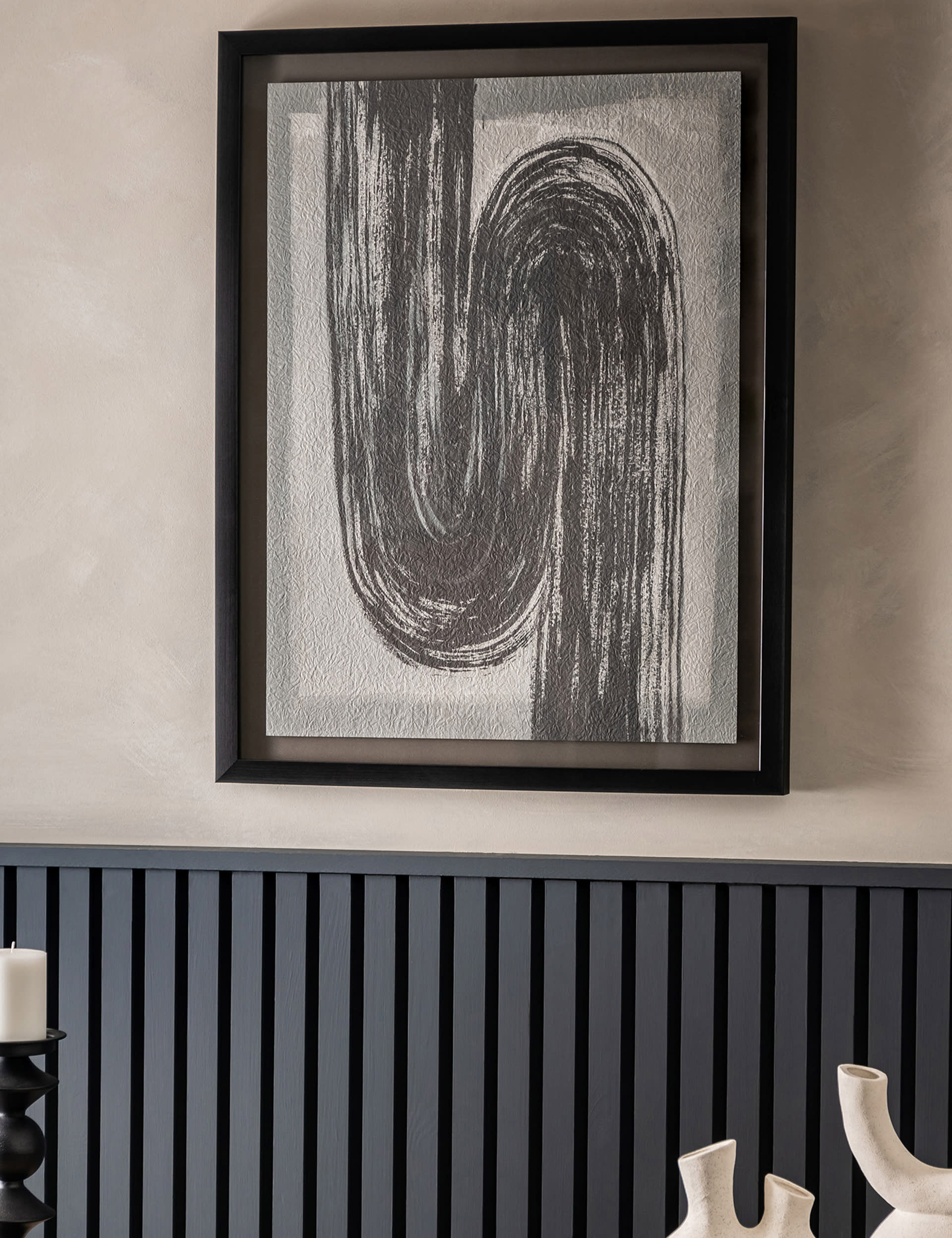 Avenue Abstract Rectangle Framed Art | Gallery Direct | M&S