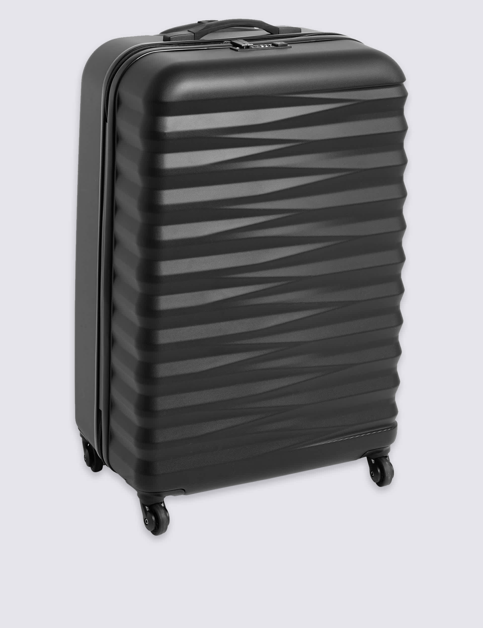 Large 4 Wheel Essential Hard Suitcase with Security Zip | M&S ...