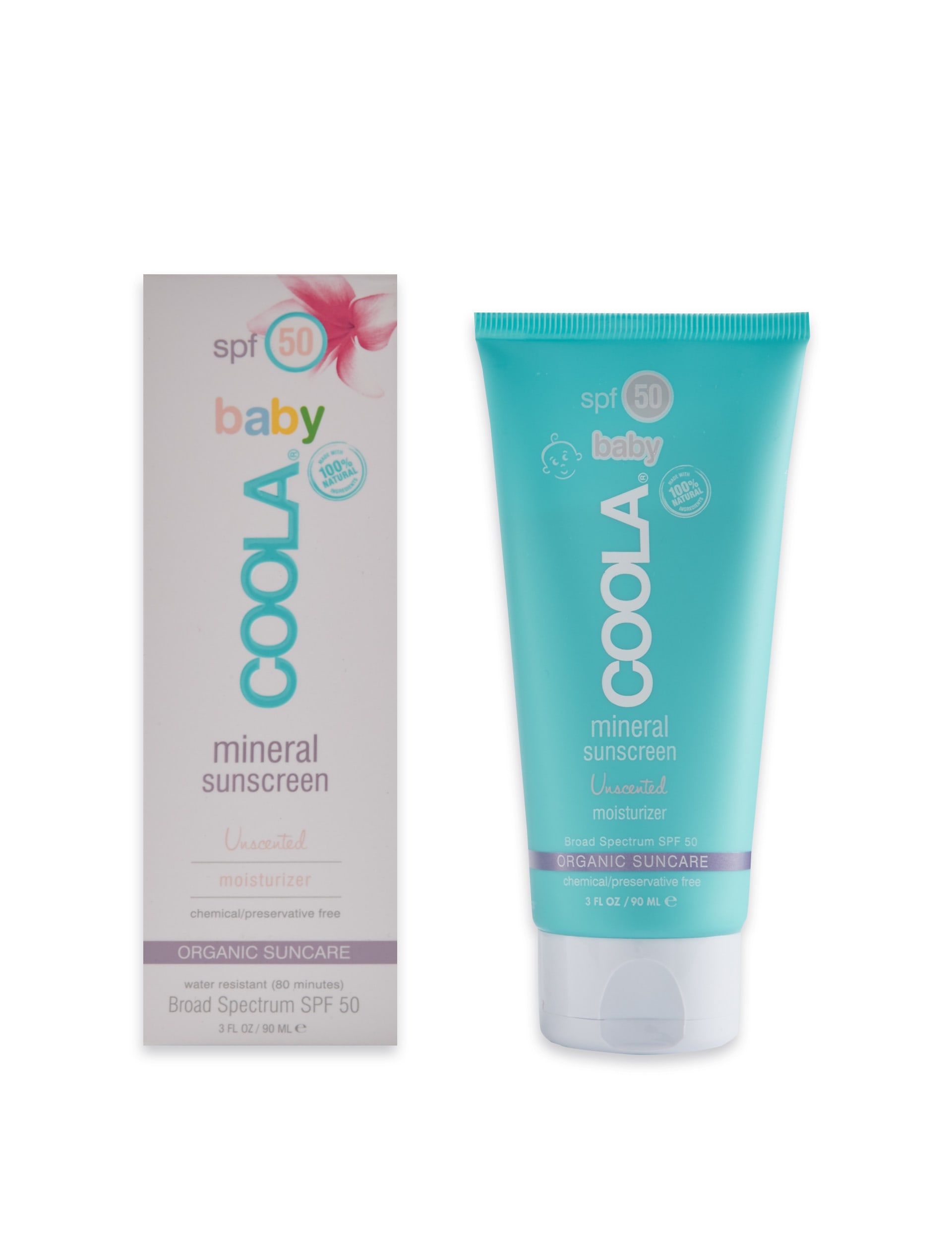 Mineral Baby Organic Unscented Sunscreen SPF50 90ml | Coola | M&S