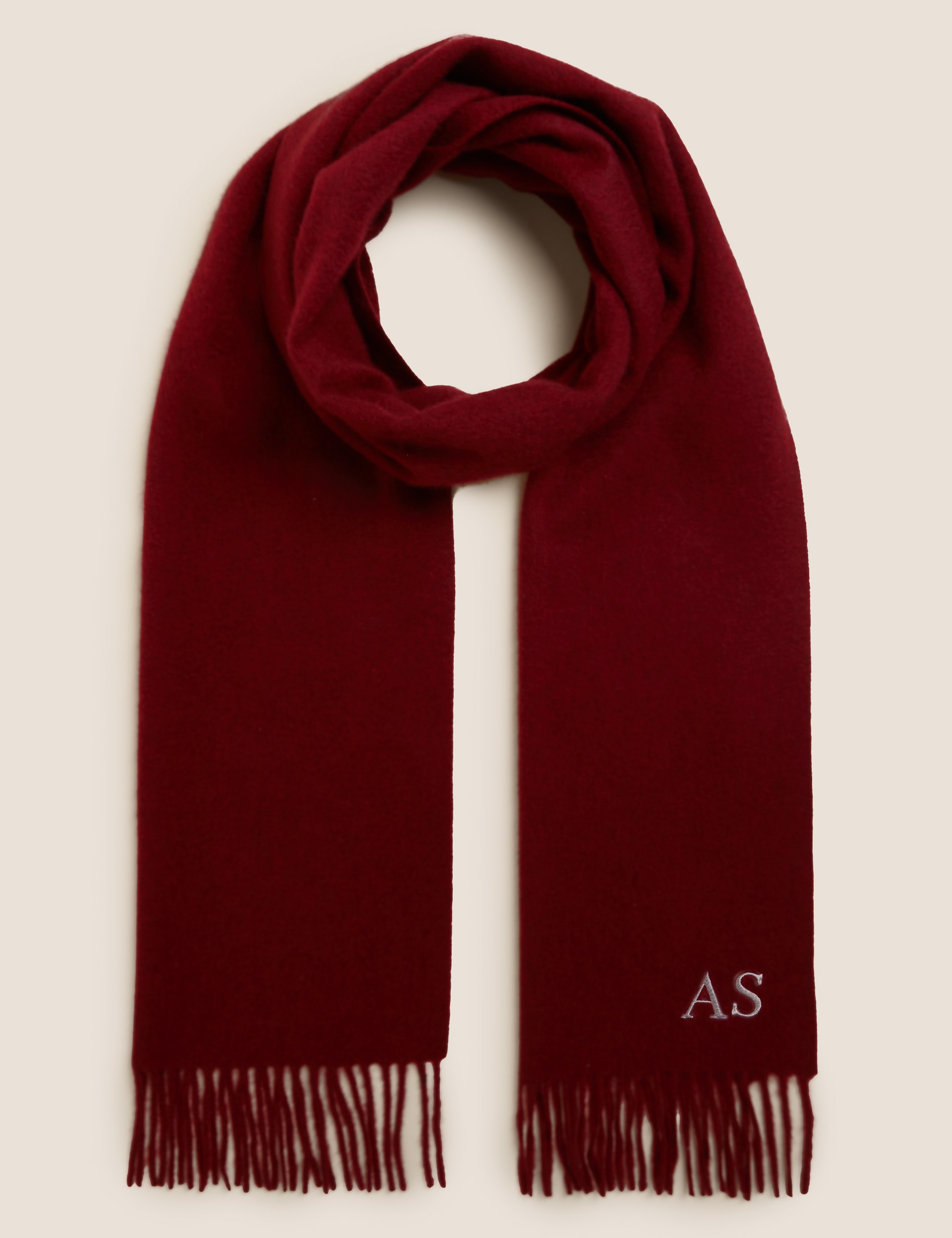 Personalised Men's Pure Cashmere Scarf | Autograph | M&S