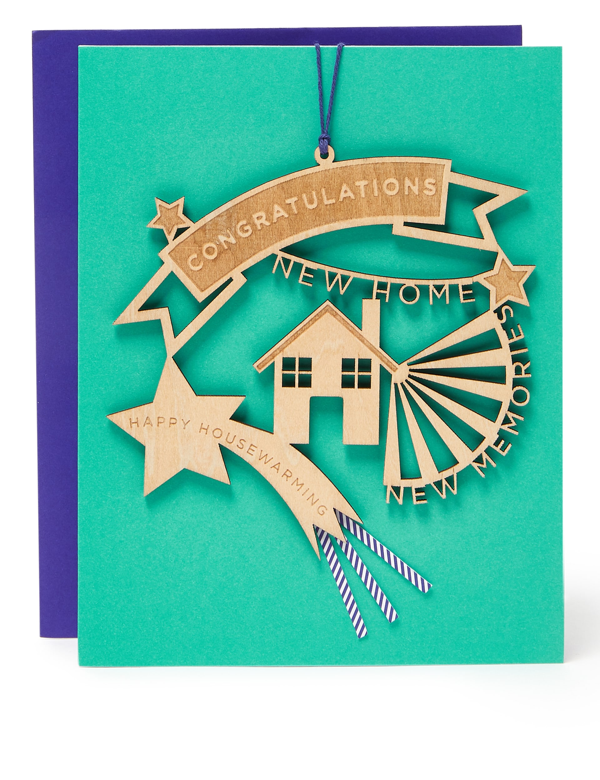 Keepsake New Home Card - with Wooden Decoration | M&S