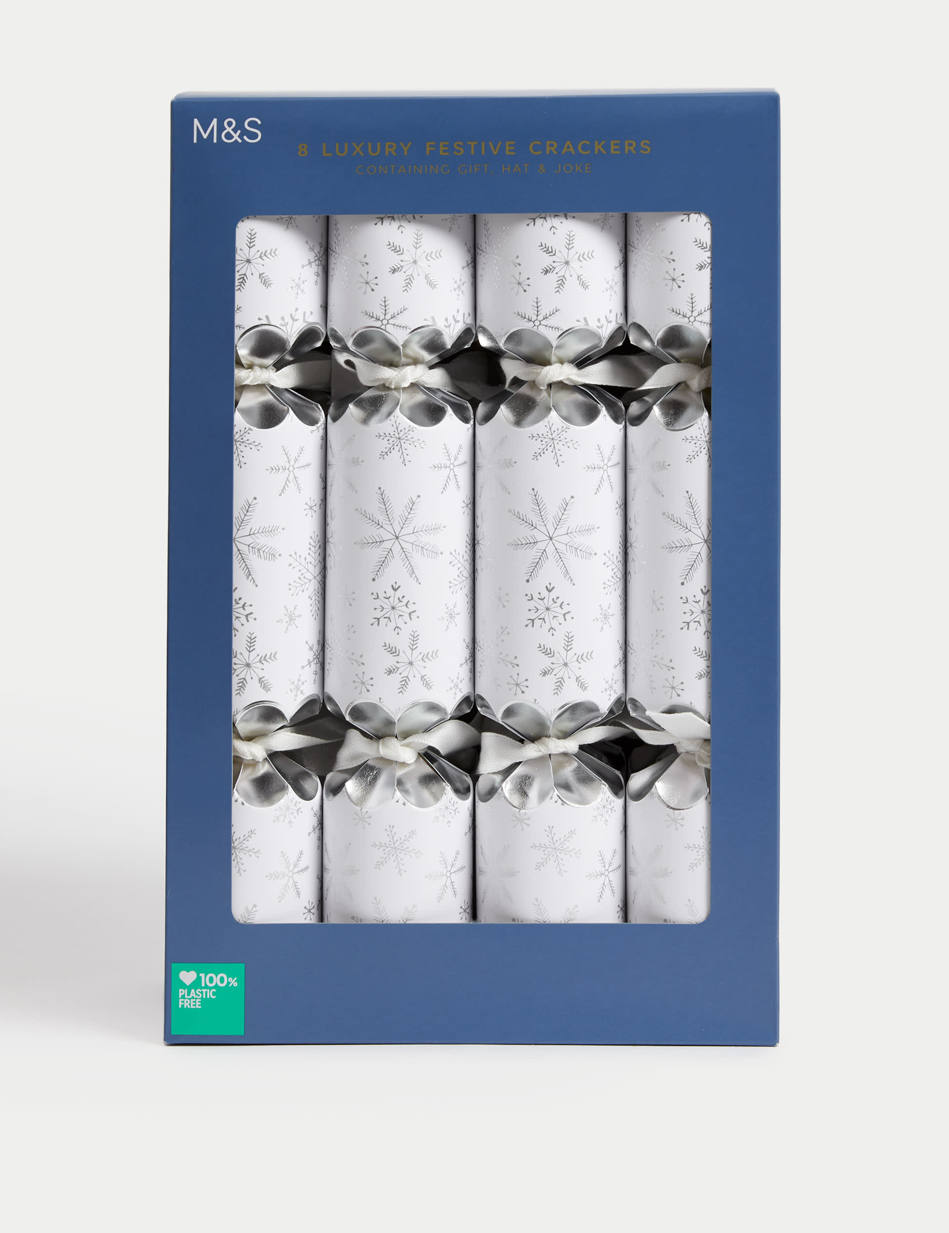 Luxury Christmas Crackers - Silver Design | M&S