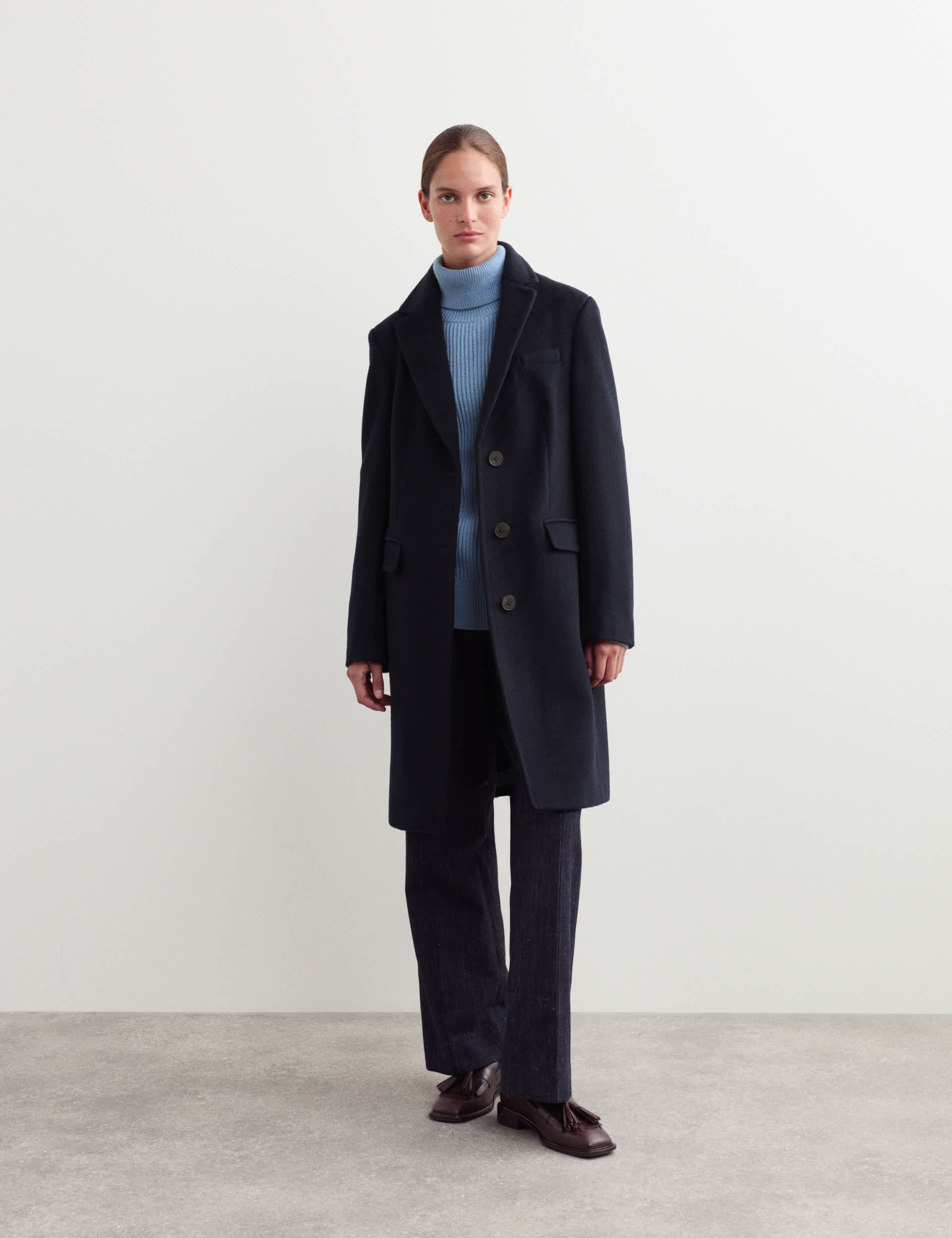 Pure Wool Single Breasted Boyfriend Coat | JAEGER | M&S