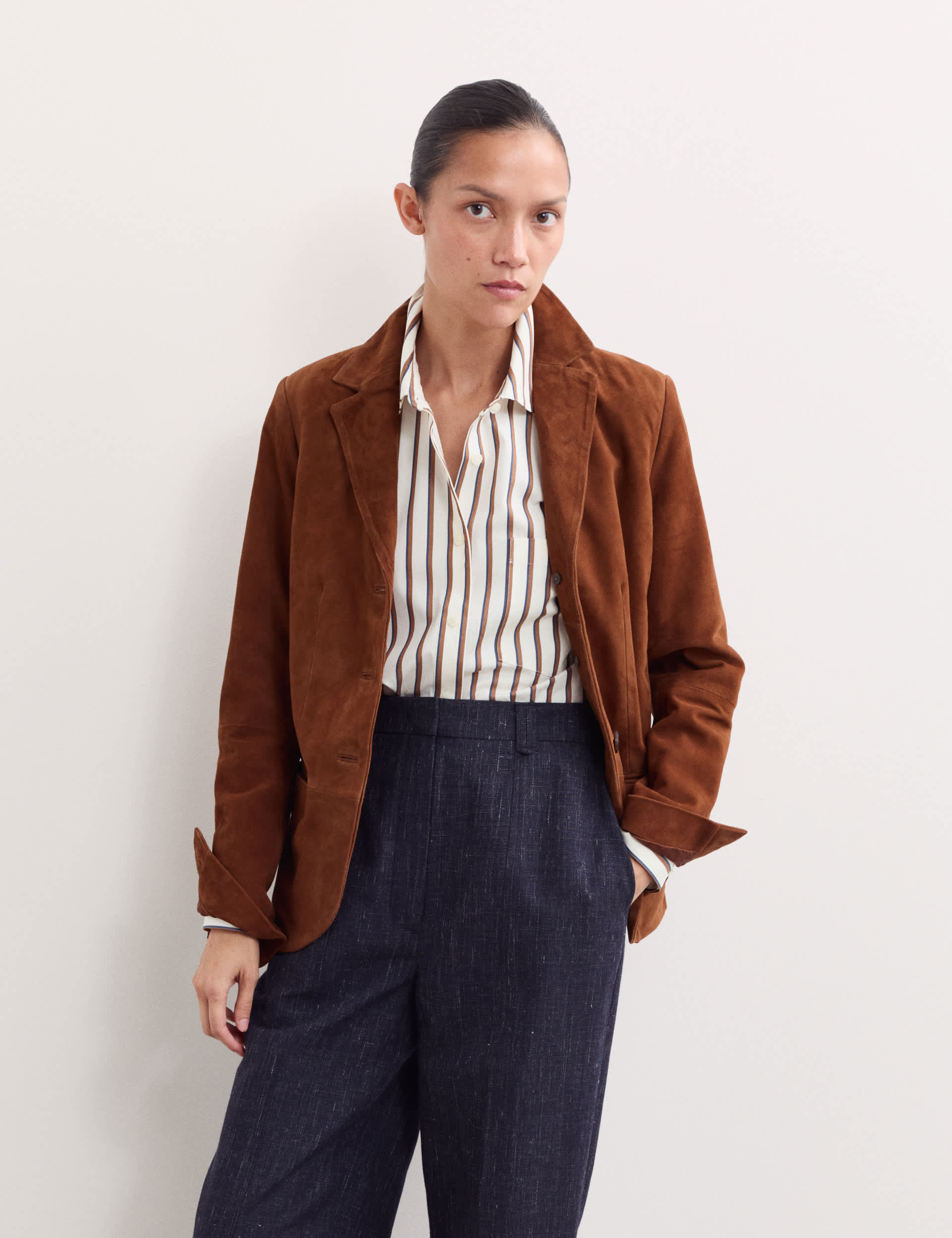 Suede Blazer | JAEGER | M&S