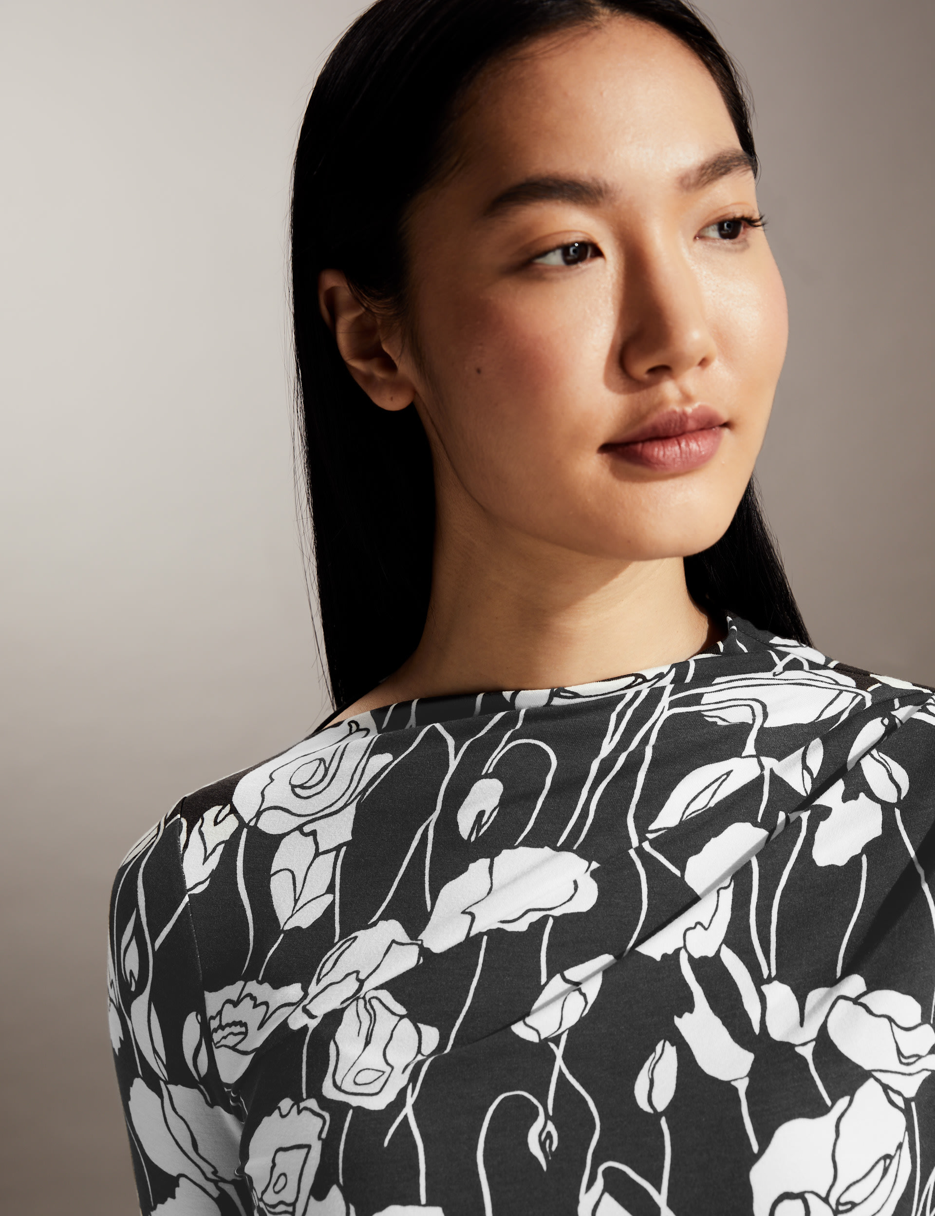 Jersey Floral Top | JAEGER | M&S