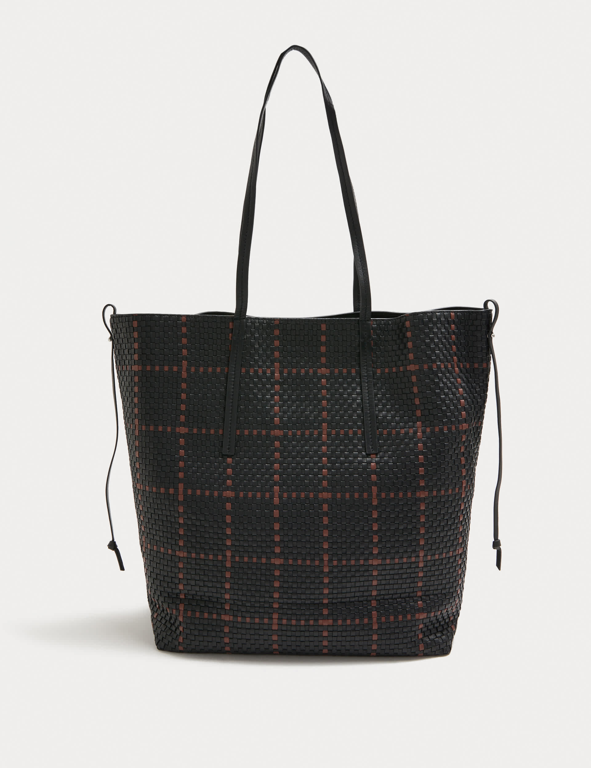 PURE LEATHER LATTICE TOTE BAG | JAEGER | M&S