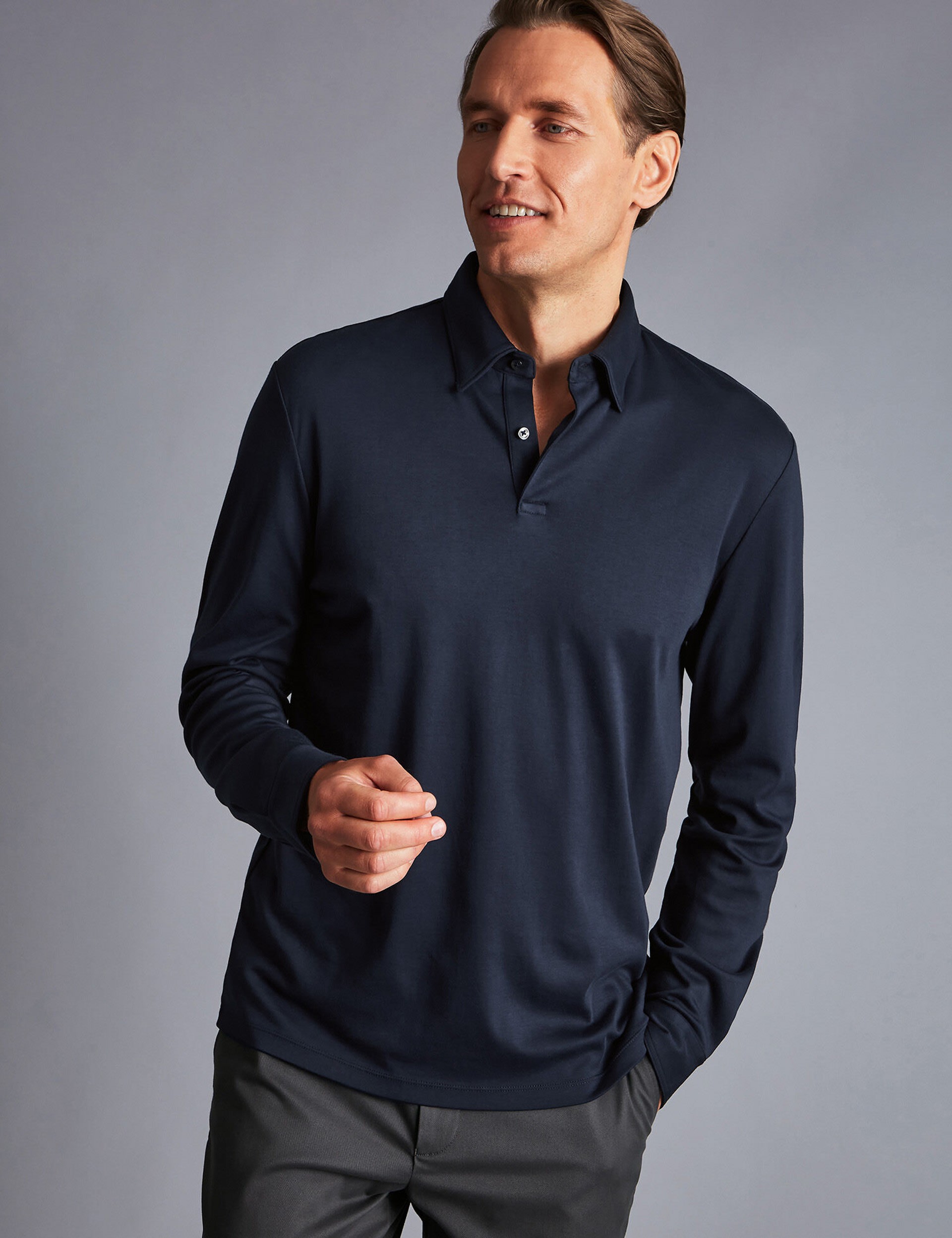 Pure Cotton Jersey Polo Shirt | Charles Tyrwhitt | M&S